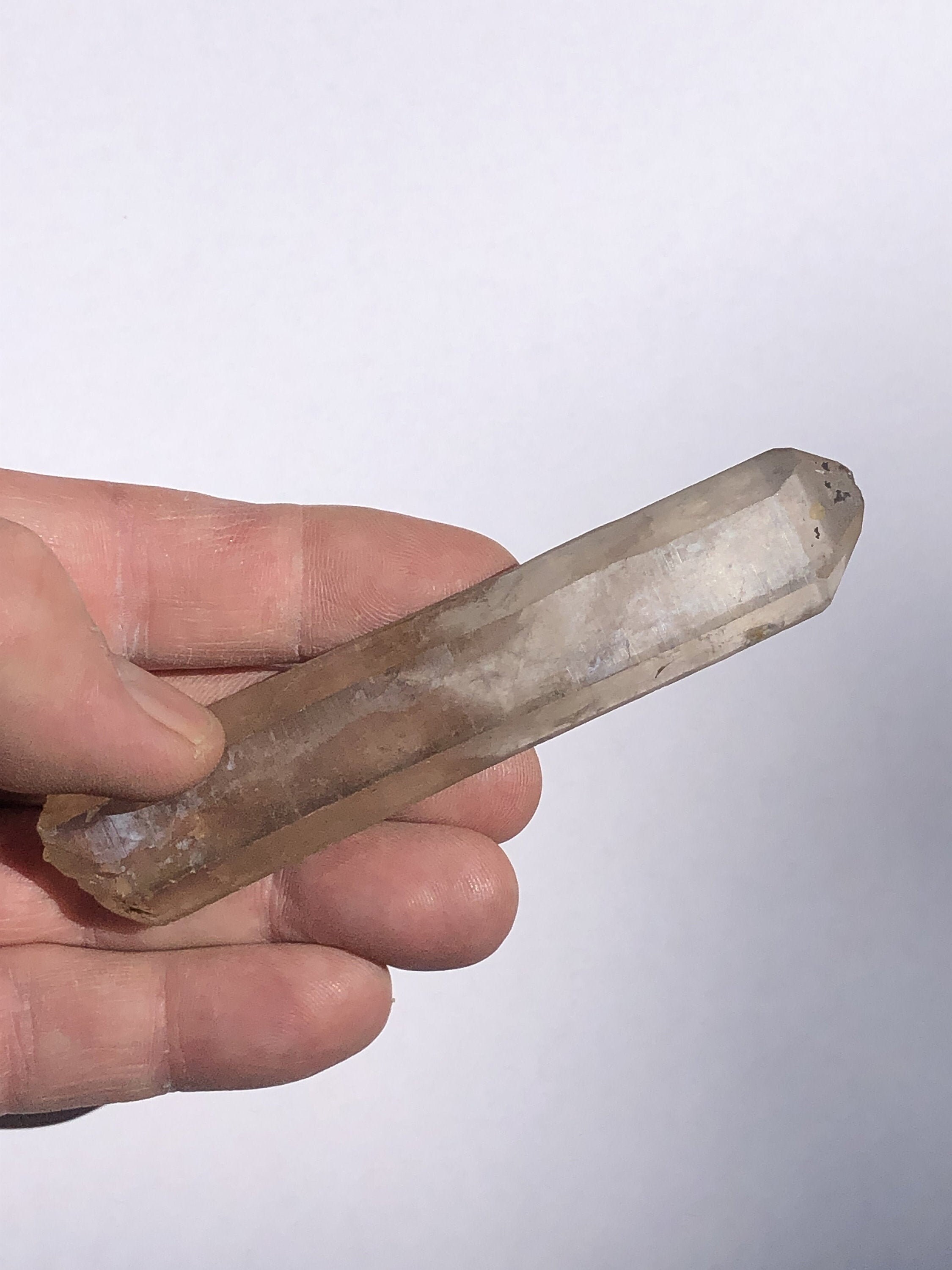 Incredible Long Natural Brazilian Smokey Quartz Crystal Wand / Healing ...