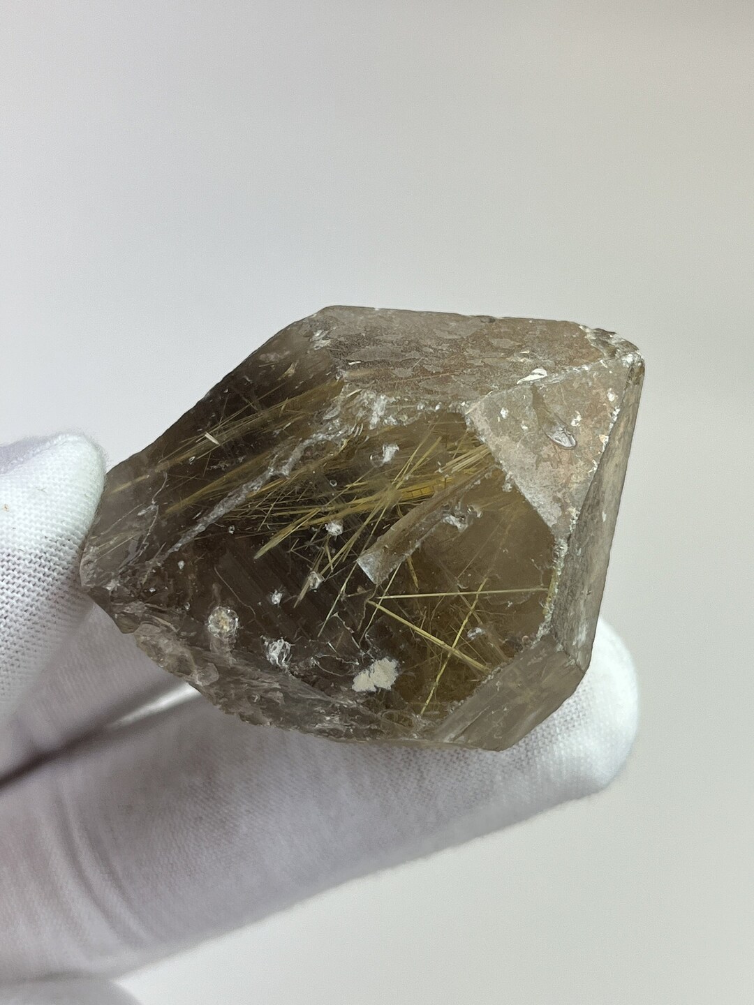 LARGE CLEAR Natural Rutilated Quartz Crystal Point__serra Do Cabral ...