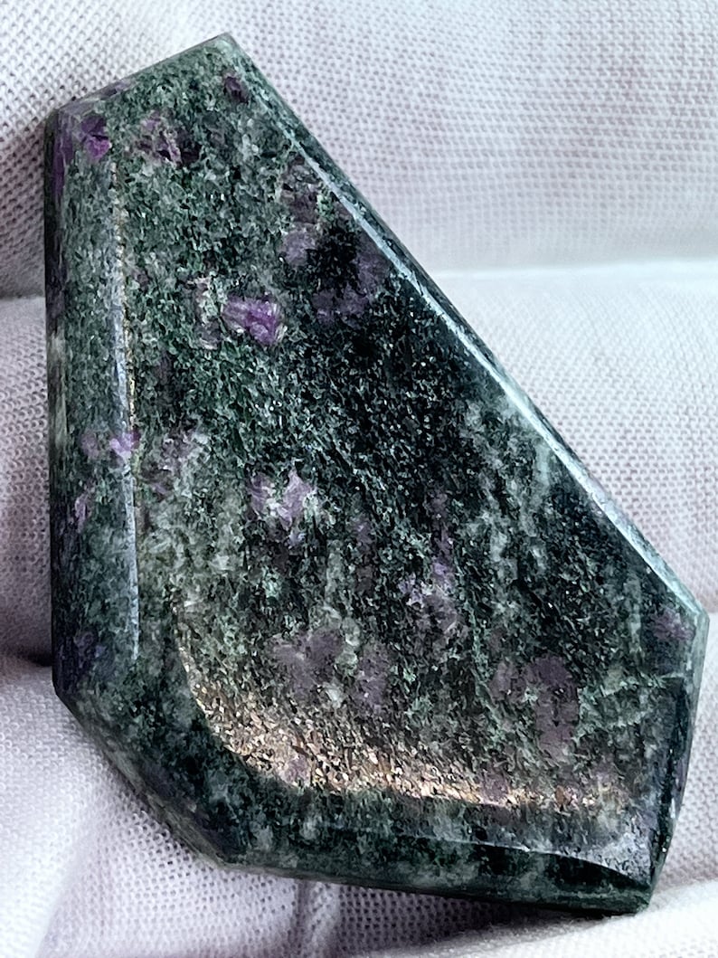 Fluorescent___rare ( 166.5 Ct. ) Polished Ruby in Smaragdite Designer Cabochon From Chunky Gal ...