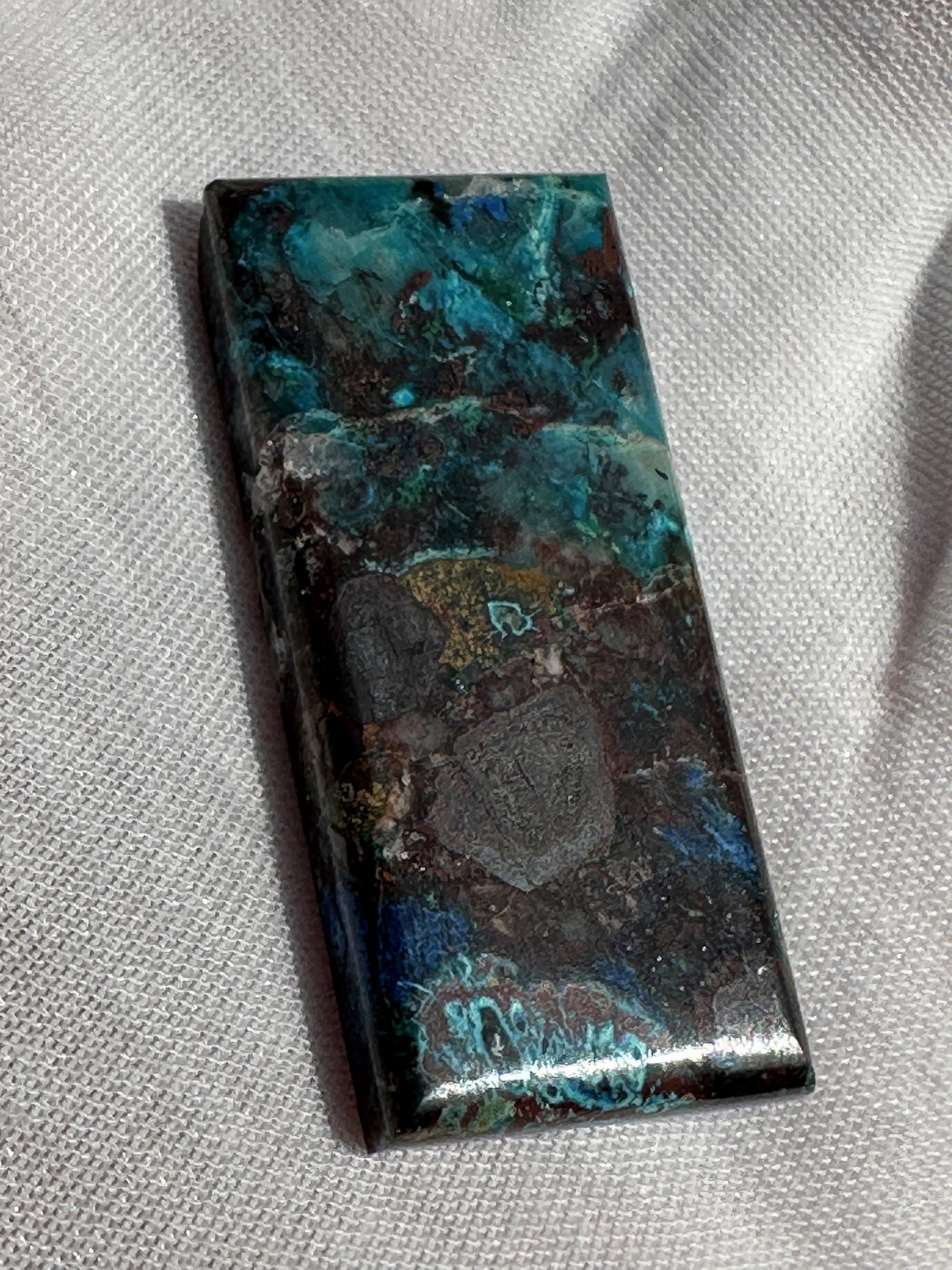 Incredibly Very RARE ( 79 Ct.) Polished Apache Gem Chrysocolla / Silica ...