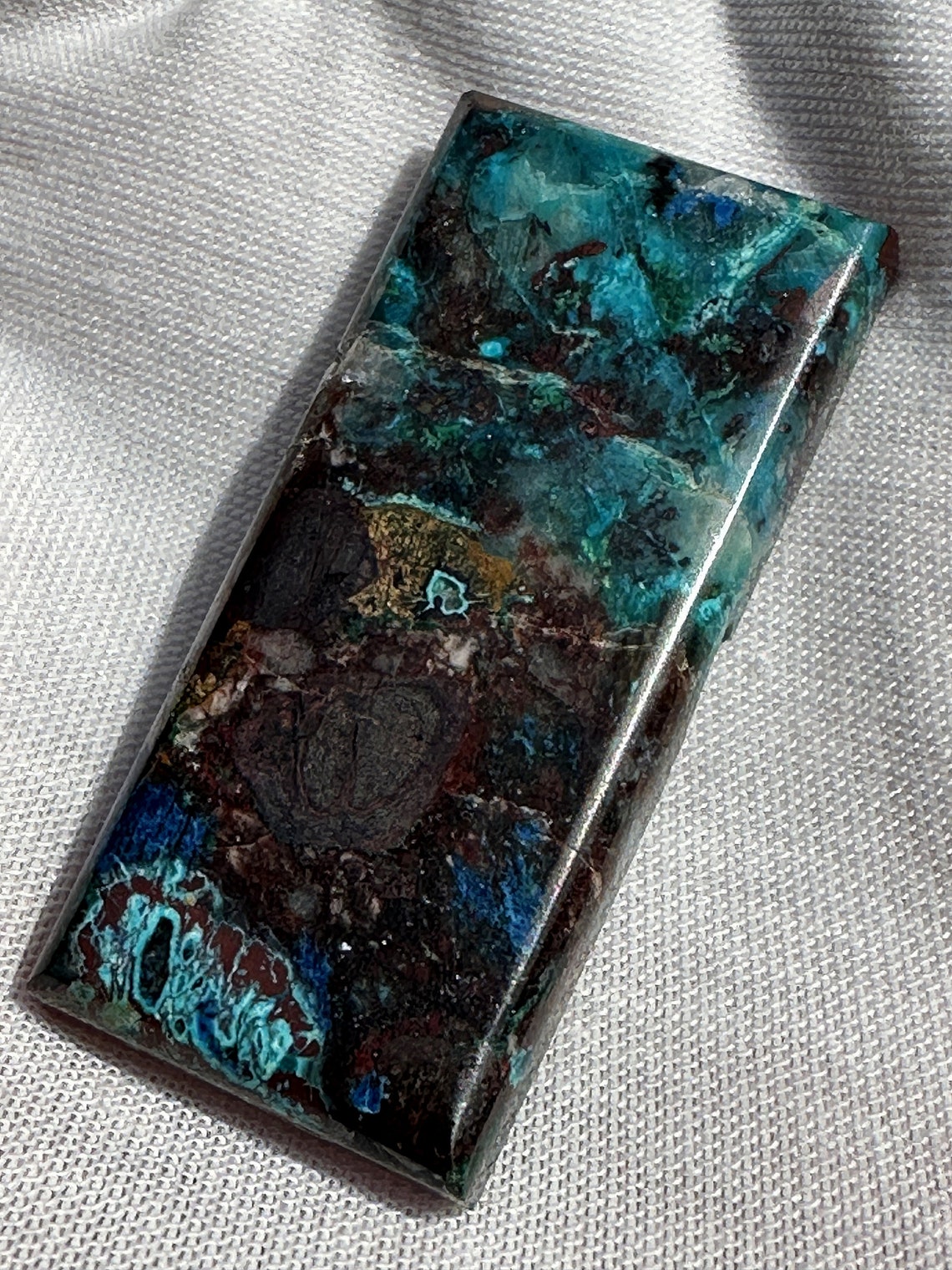Incredibly Very RARE ( 79 Ct.) Polished Apache Gem Chrysocolla / Silica ...