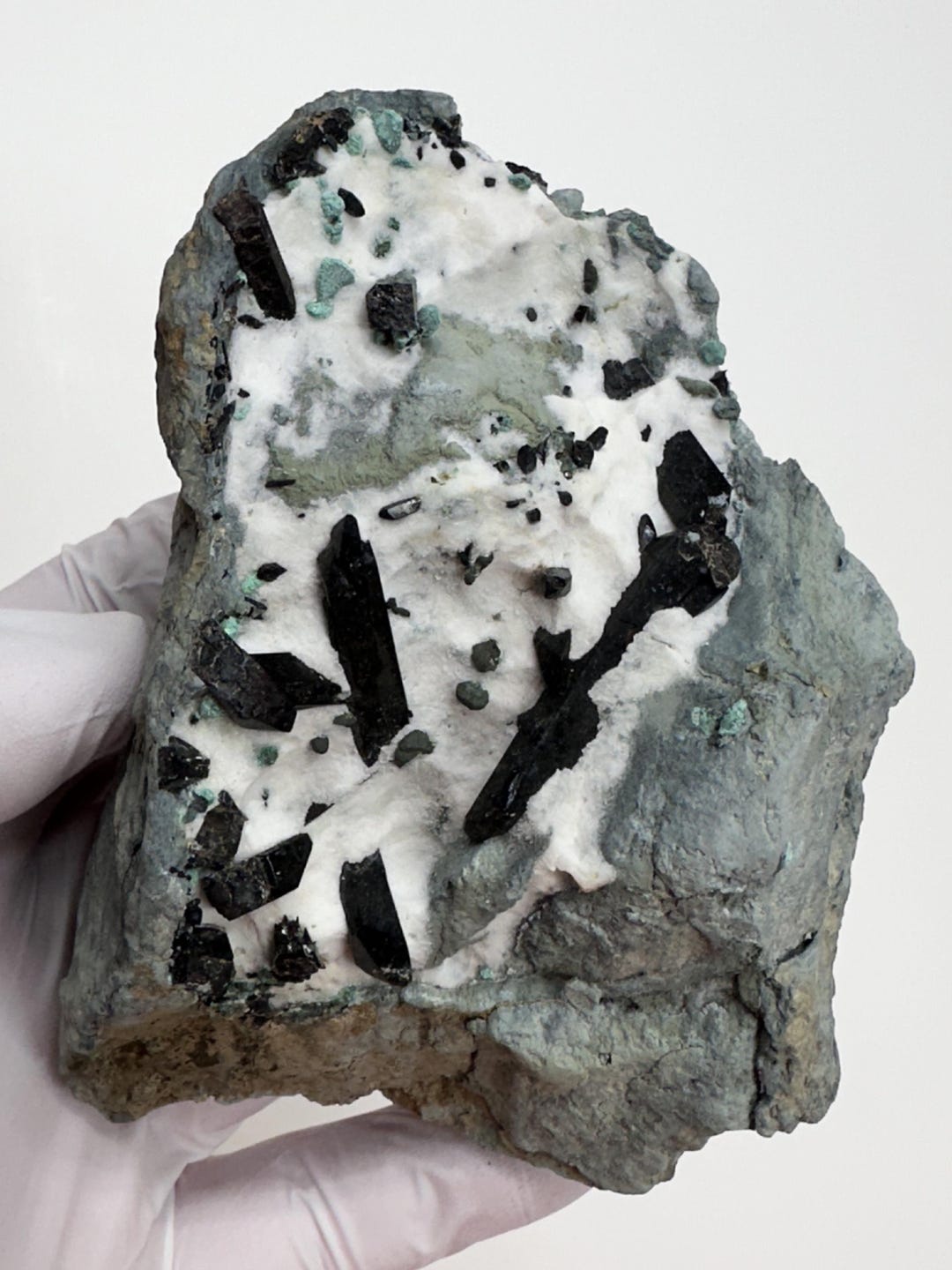 5" Lustrous Rare Neptunite Crystals in Natrolite Matrix - San Benito Co ...
