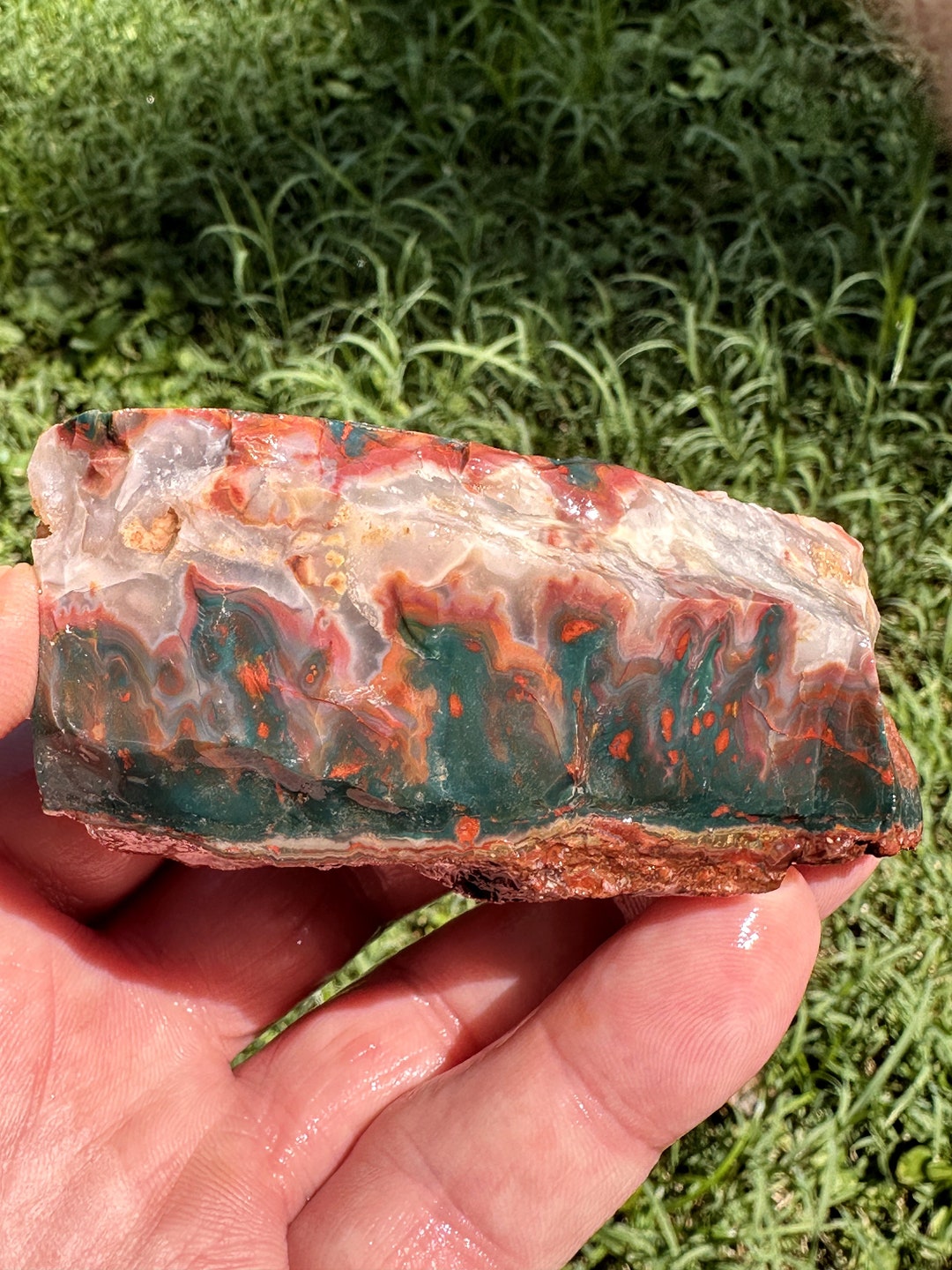 Premium Grade__large RARE Idaho Sunset Jasper Rough Specimen - Agate ...