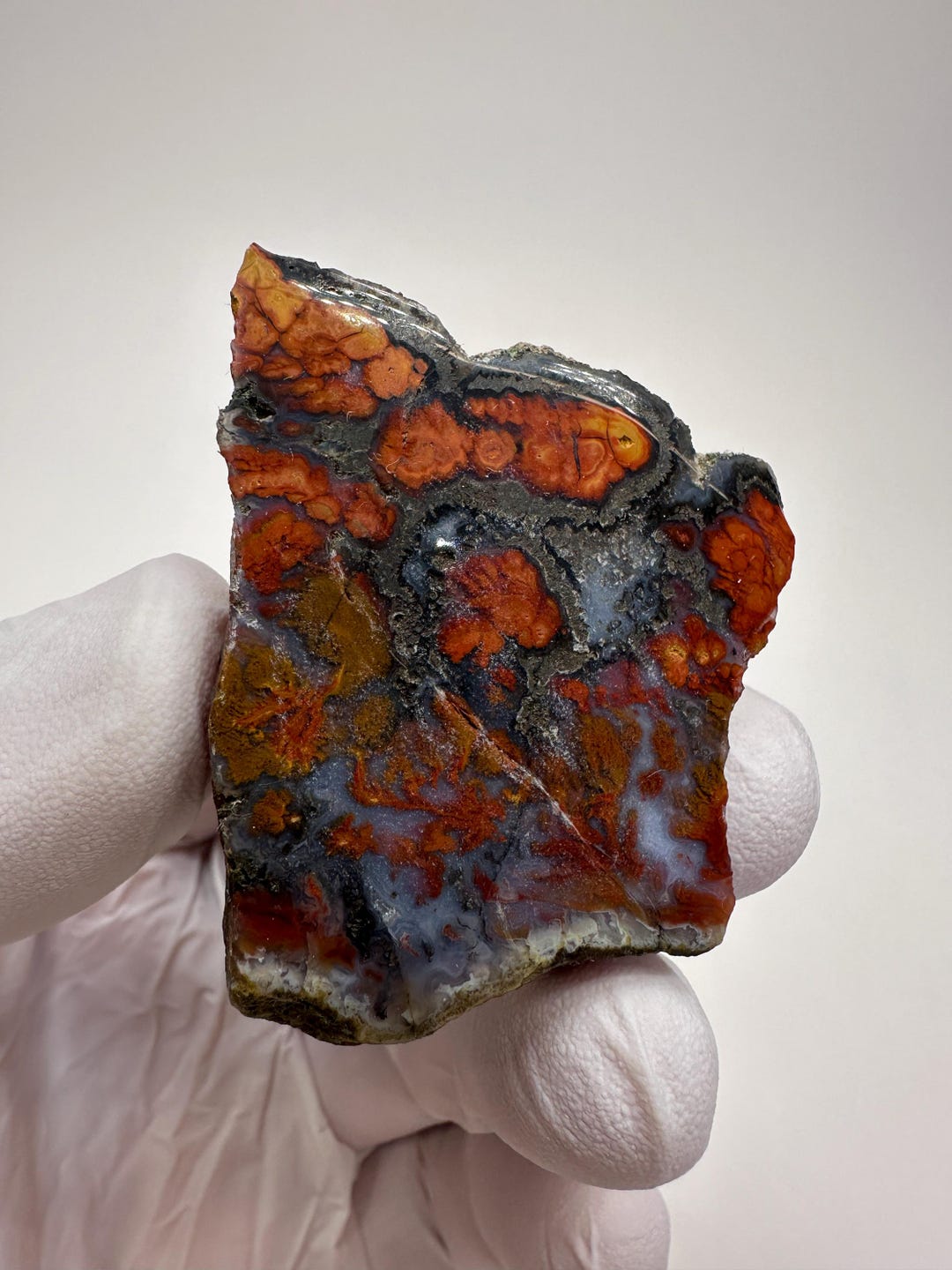RARE Polished Wingate Pass Plume Agate Slab (a.k.a. Death Valley Plume ...