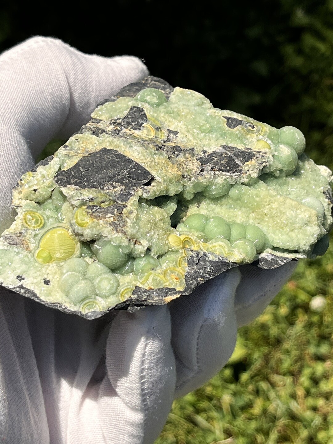 High Luster___large Beautiful RARE GREEN Wavellite Specimen From ...