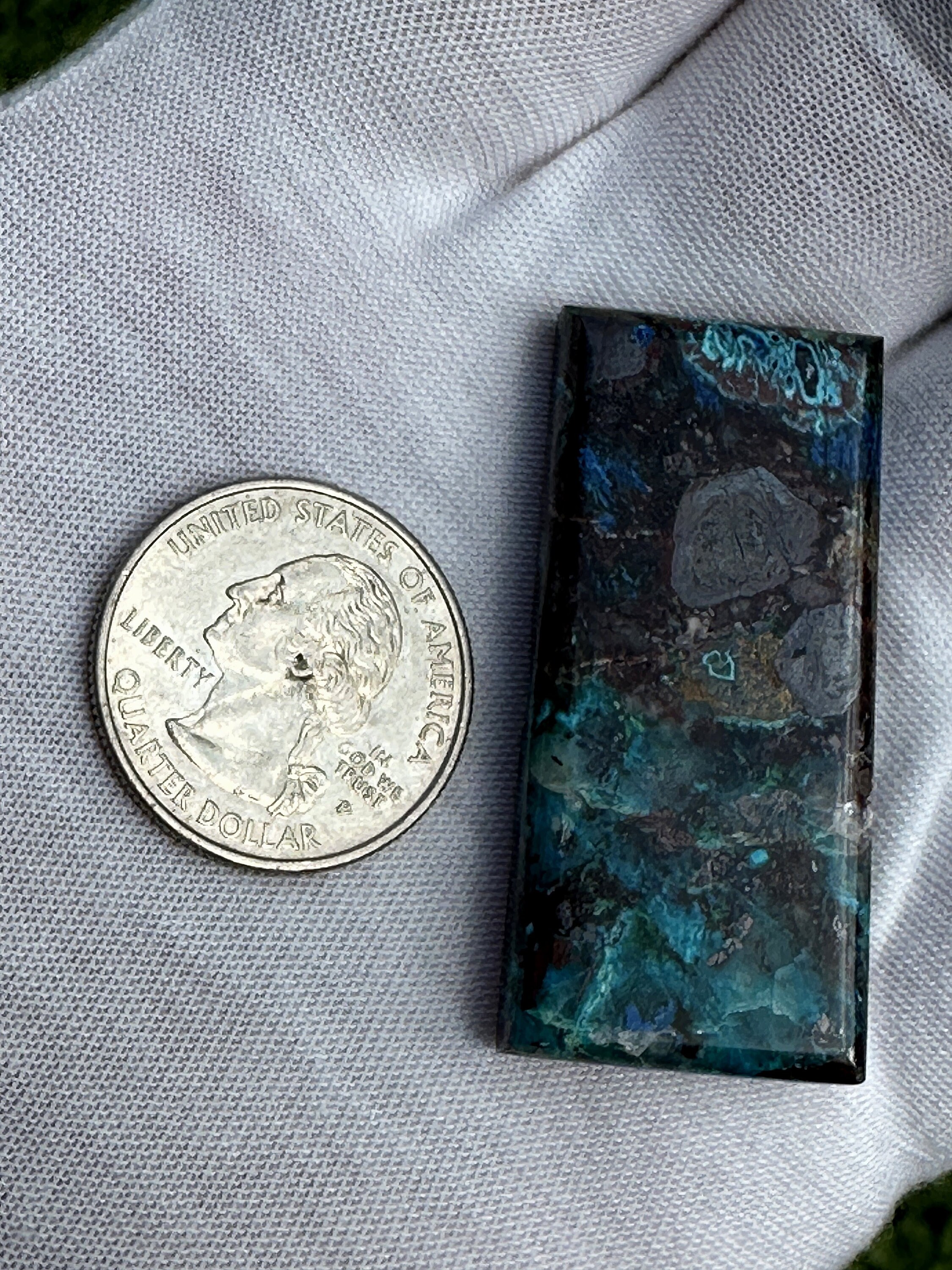 Incredibly Very RARE ( 79 Ct.) Polished Apache Gem Chrysocolla / Silica ...