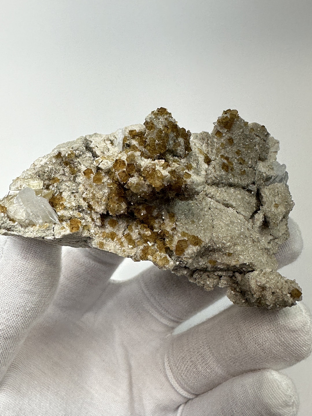 Fluorescent__large Root Beer Fluorite & Celestite Specimen / Clay ...