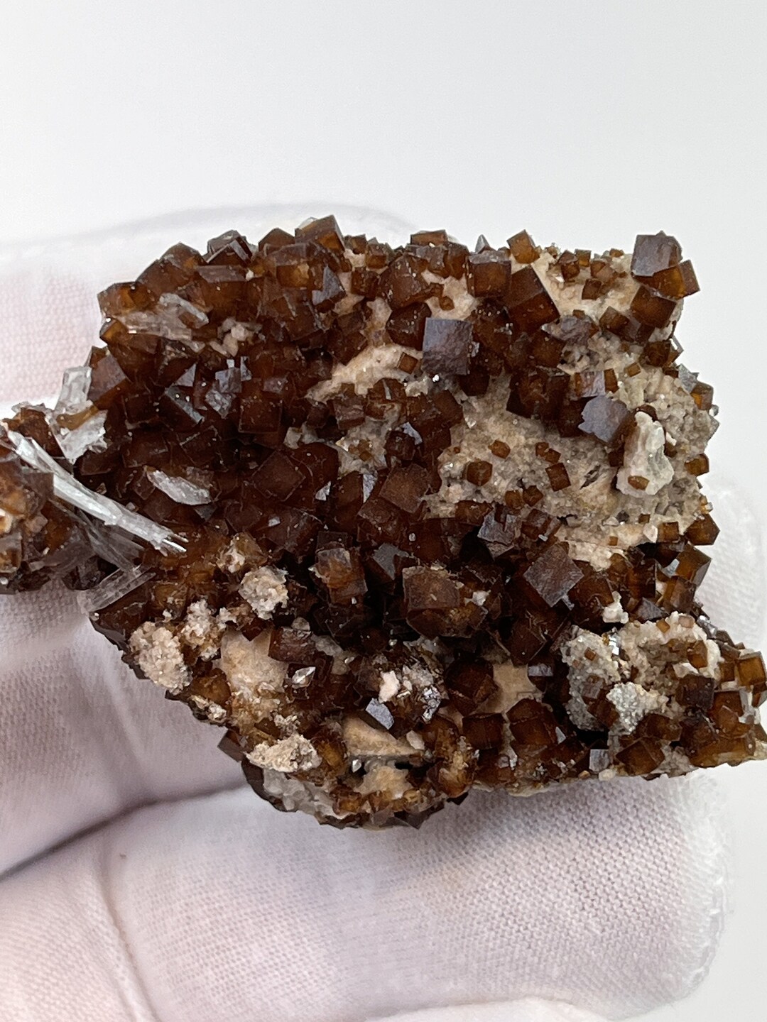 Fluorescent__large Root Beer Fluorite & Calcite Specimen / Clay Center ...