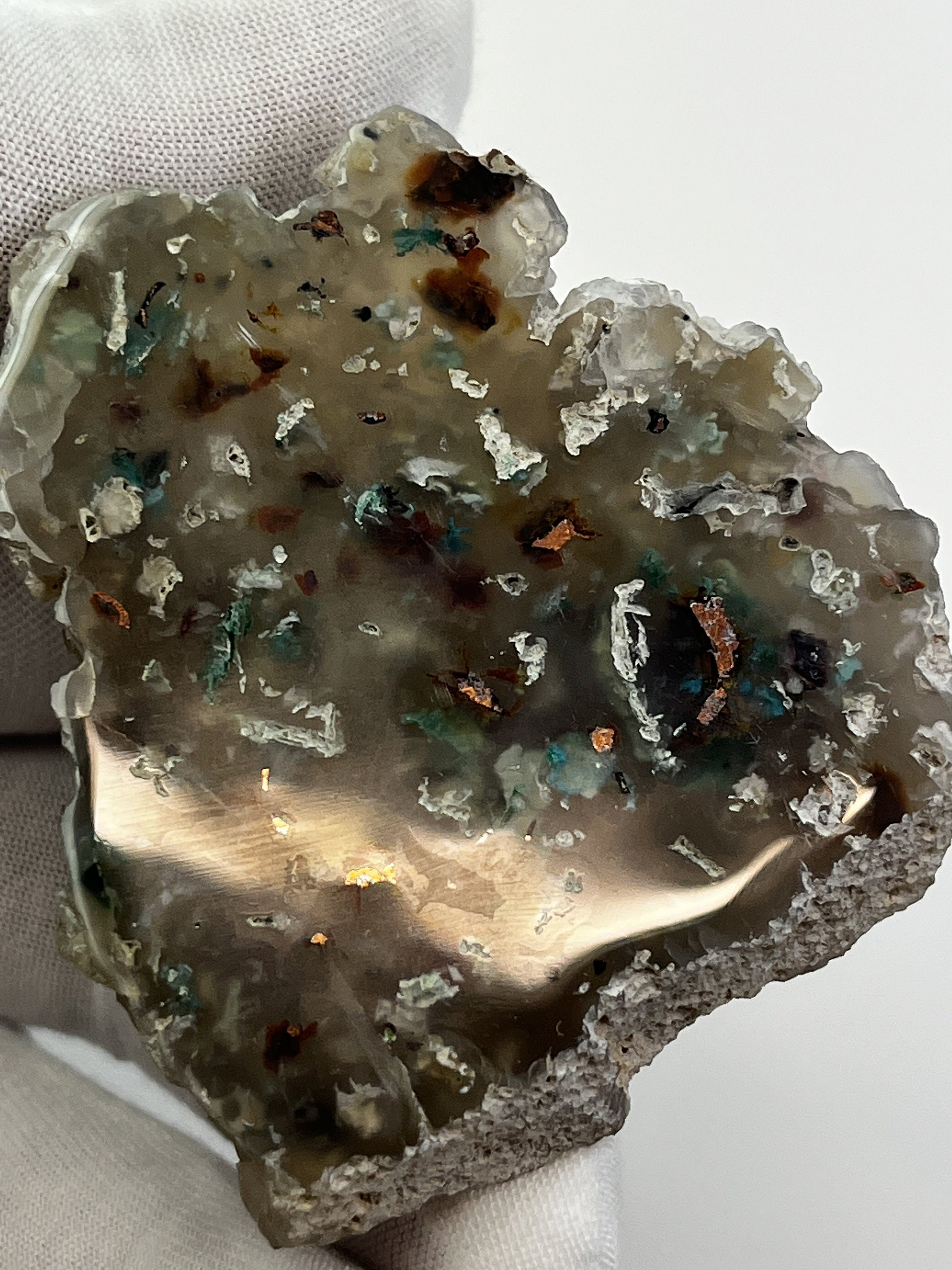 Incredible Rare Large Native Copper & Gem Chrysocolla in Agate - Etsy