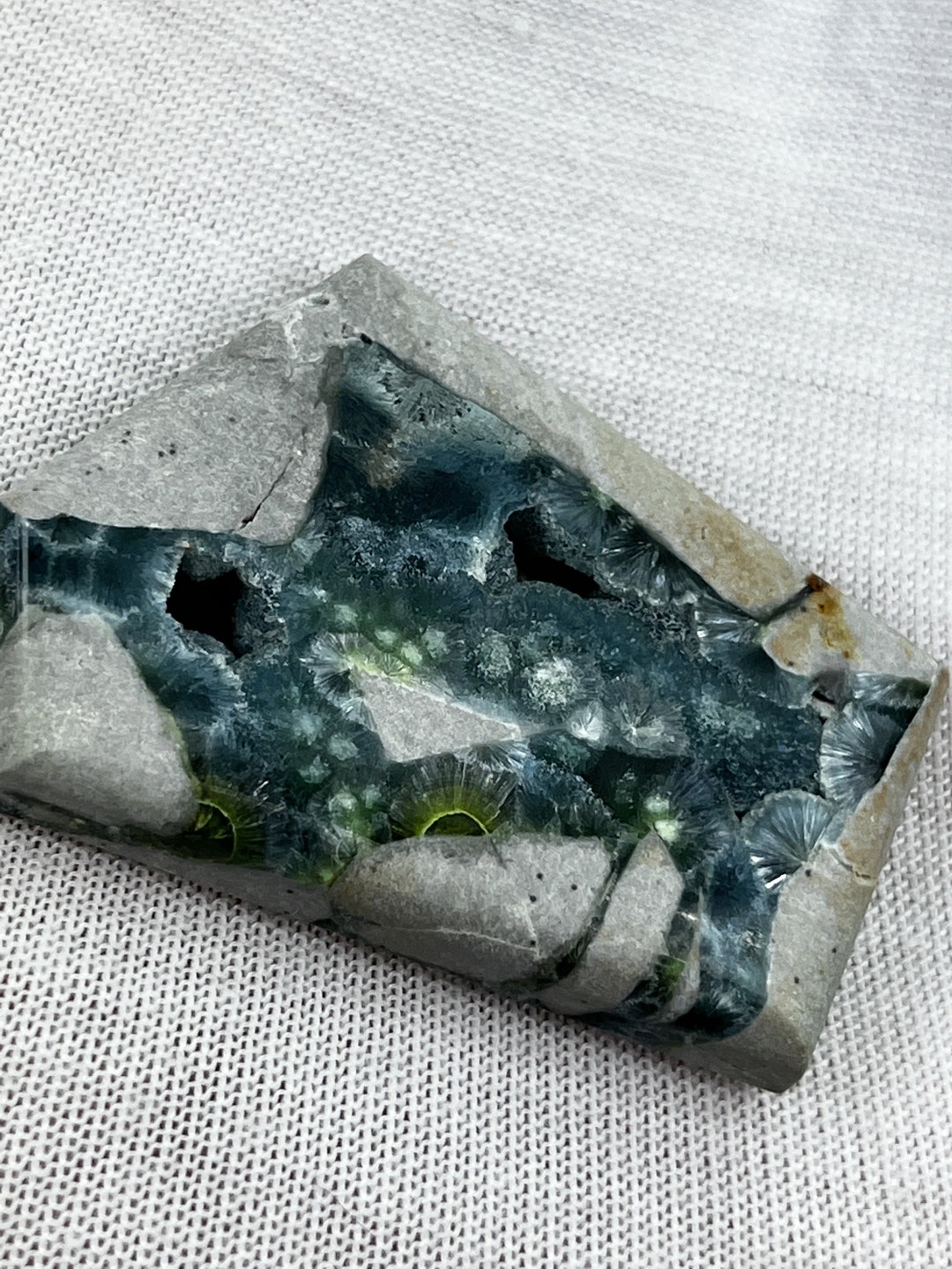 Incredible High-end RARE (61 Ct.) Polished GEMMY Blue Wavellite ...