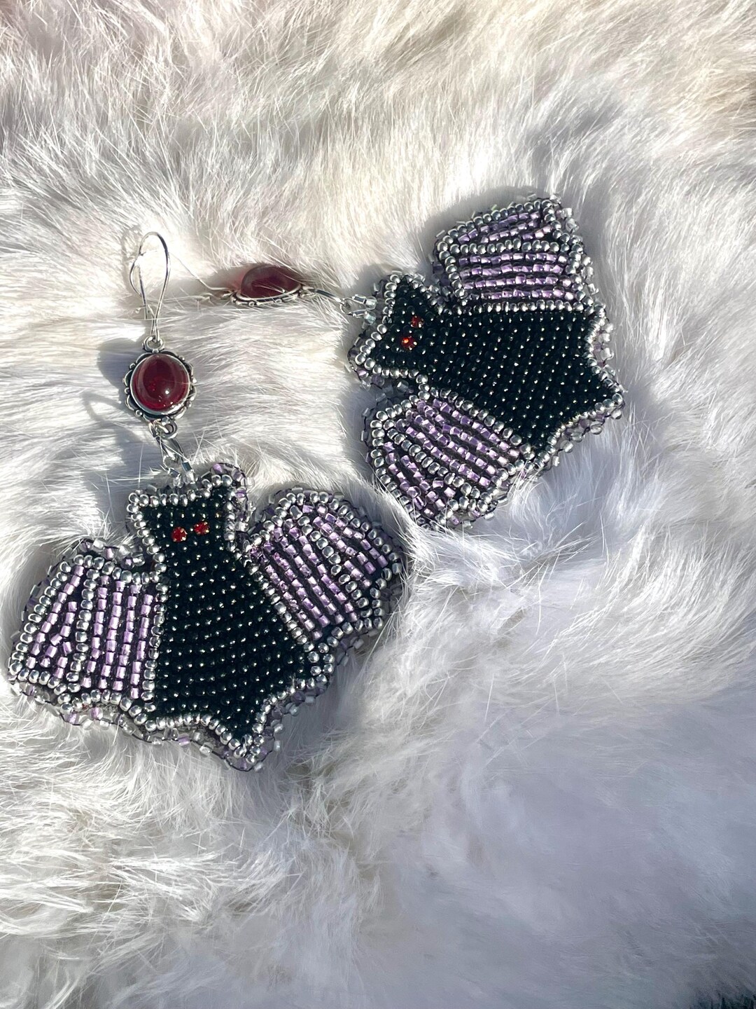 Gothic Bat| Glow in the Dark| Beadwork Gothnative Beaded Indigenous ...