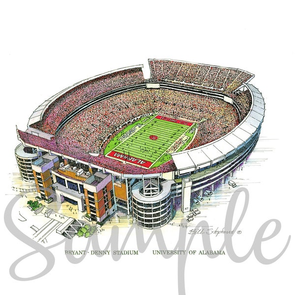 3d Stadium Bryant Denny Stadium - Etsy