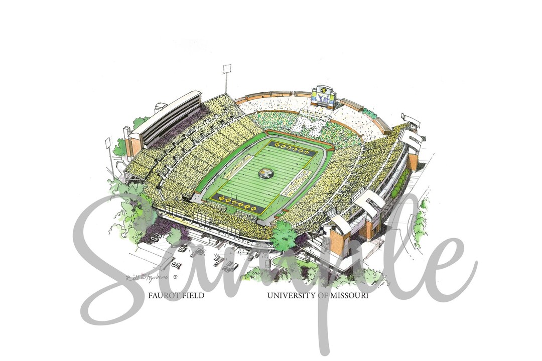 University of Missouri Faurot Field Mizzou Tigers Art Print - Etsy