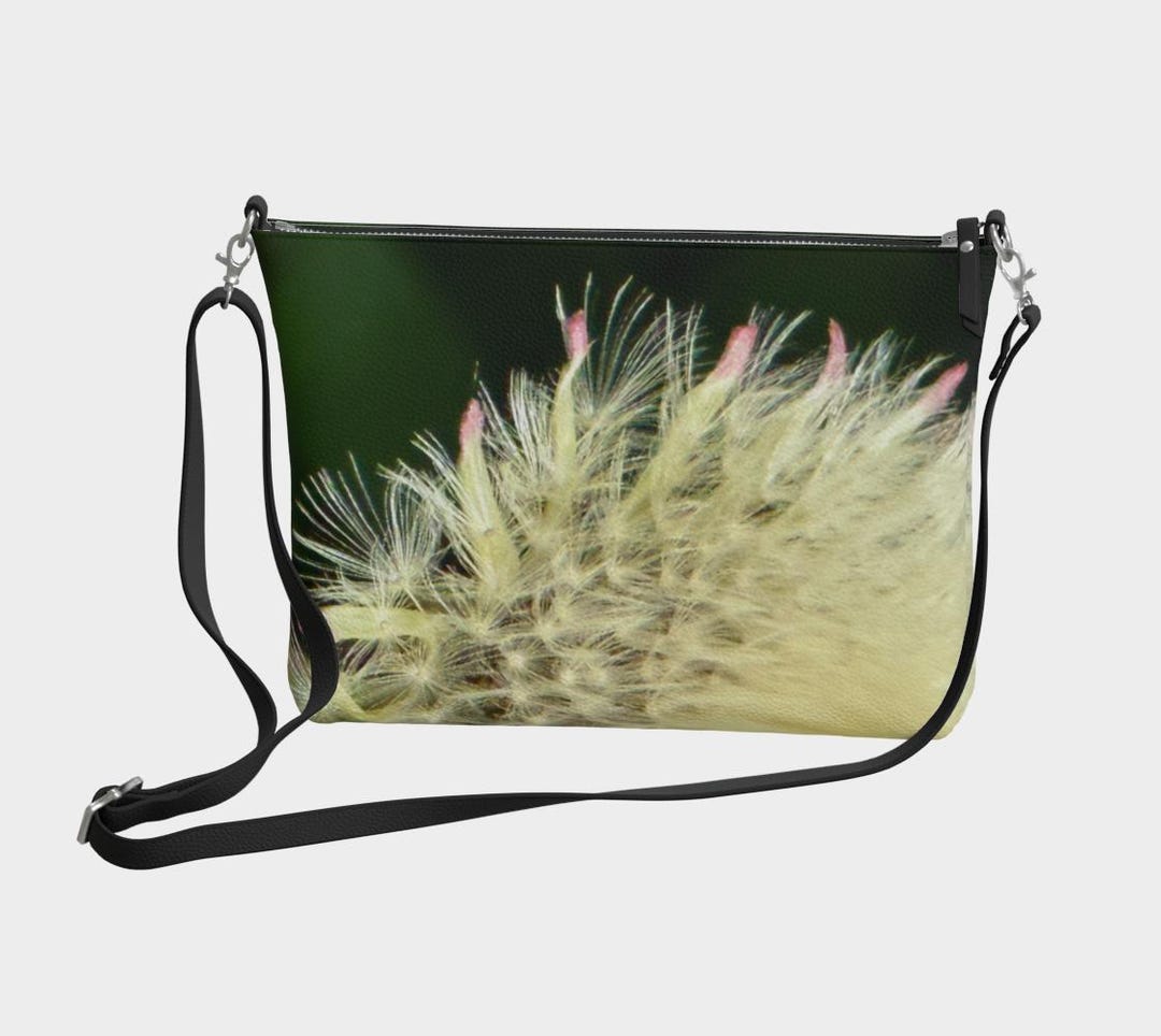 Dandelion Crossbody Purse: Vegan Leather Floral Bag - Etsy