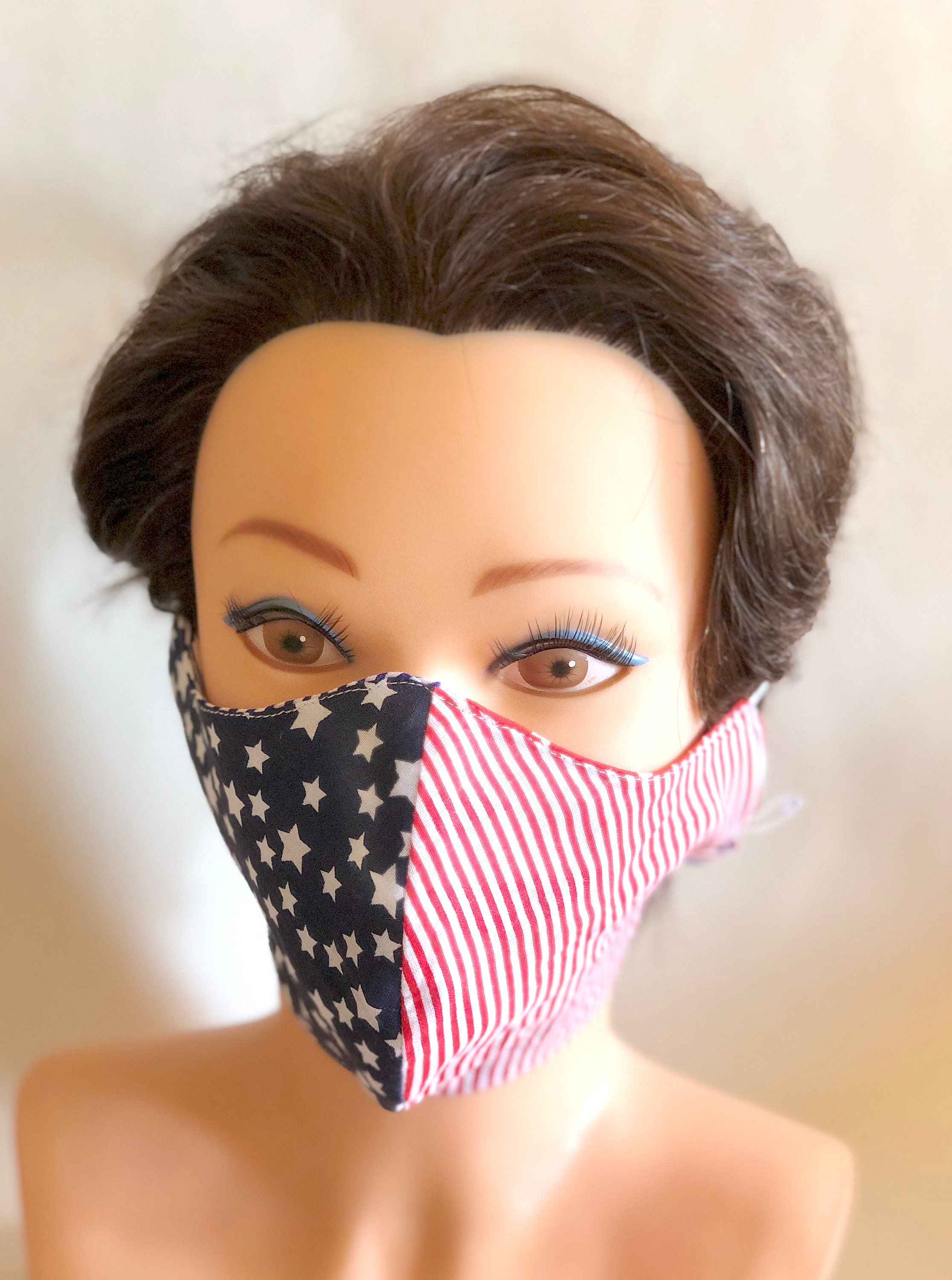 Washable, Reversible Cotton Face Mask / Chemo Mask / Flu Mask / Germ ...