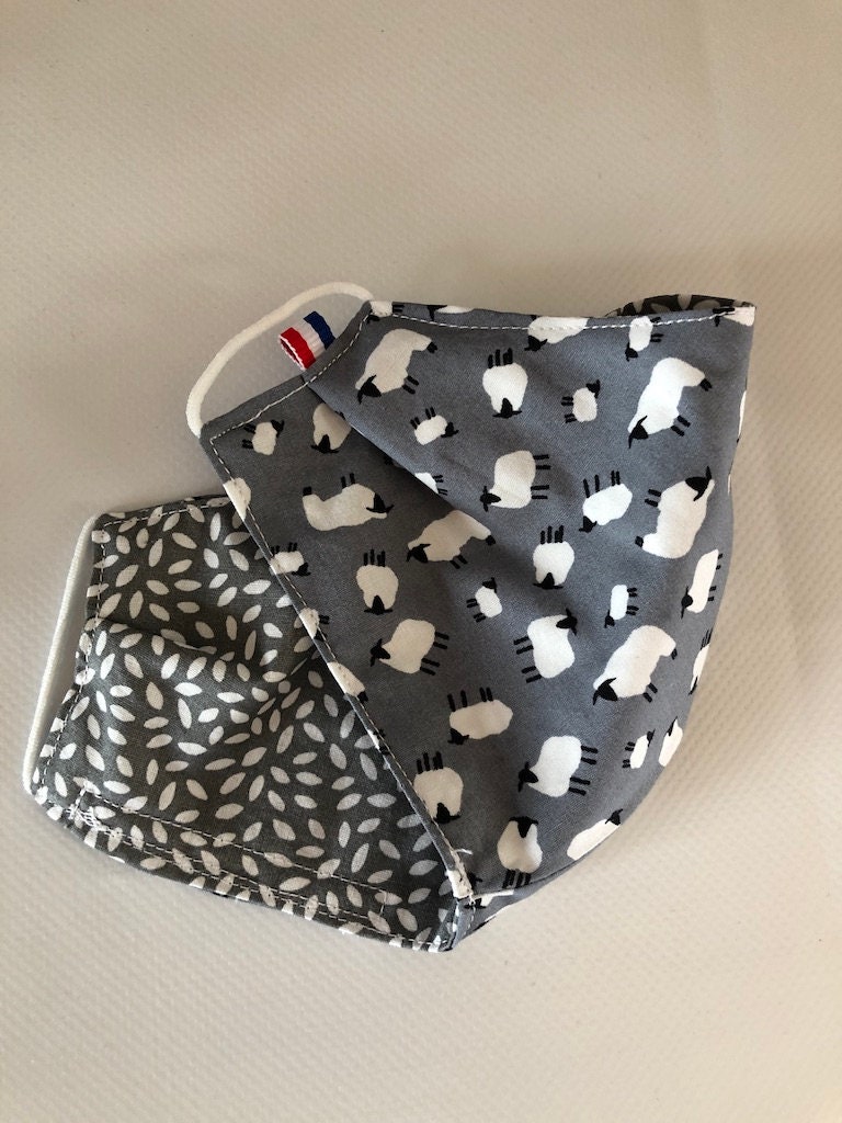 Washable, Reversible Cotton Face Mask / Chemo Mask / Flu Mask / Germ ...