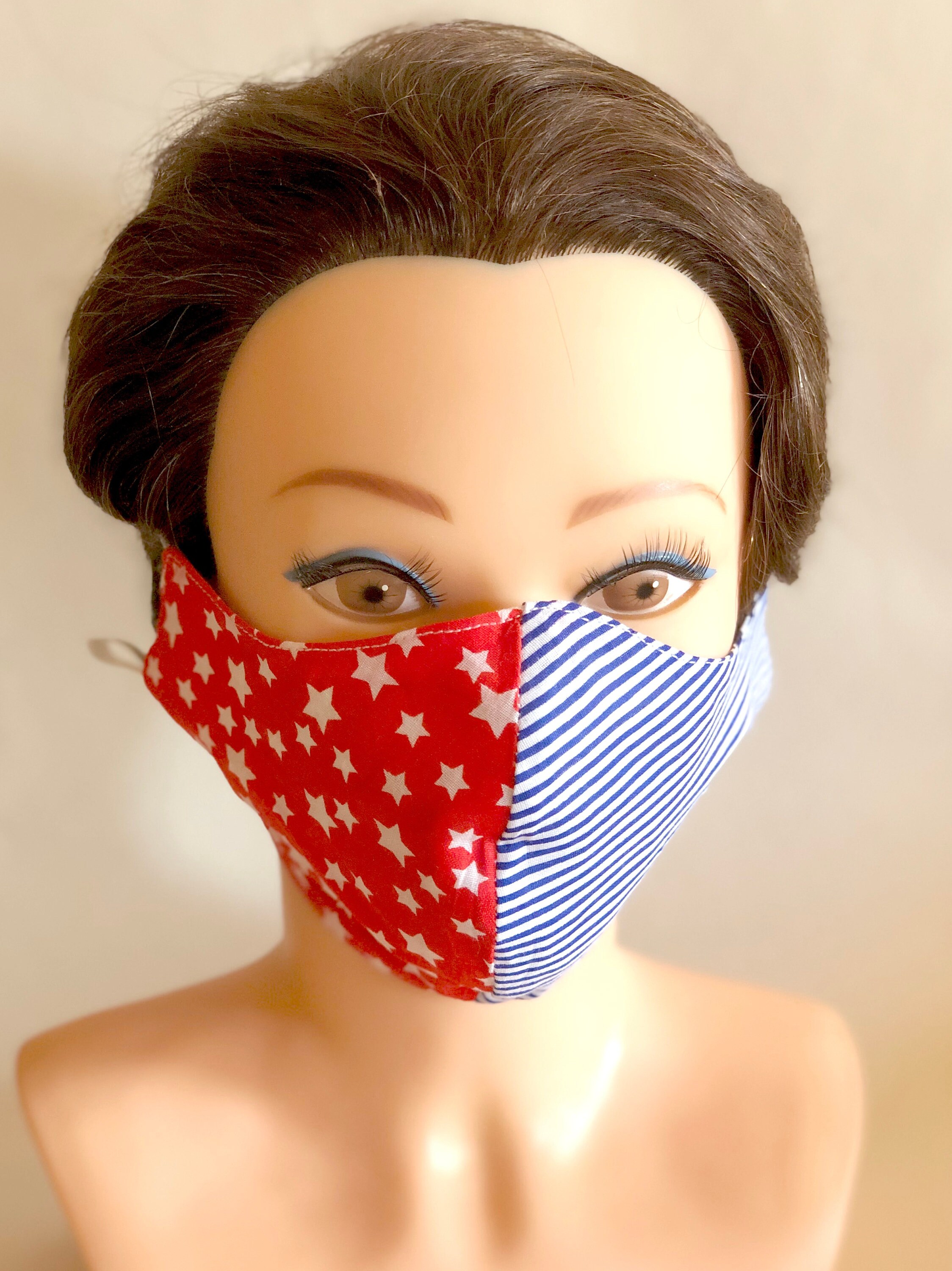 Washable, Reversible Cotton Face Mask / Chemo Mask / Flu Mask / Germ ...