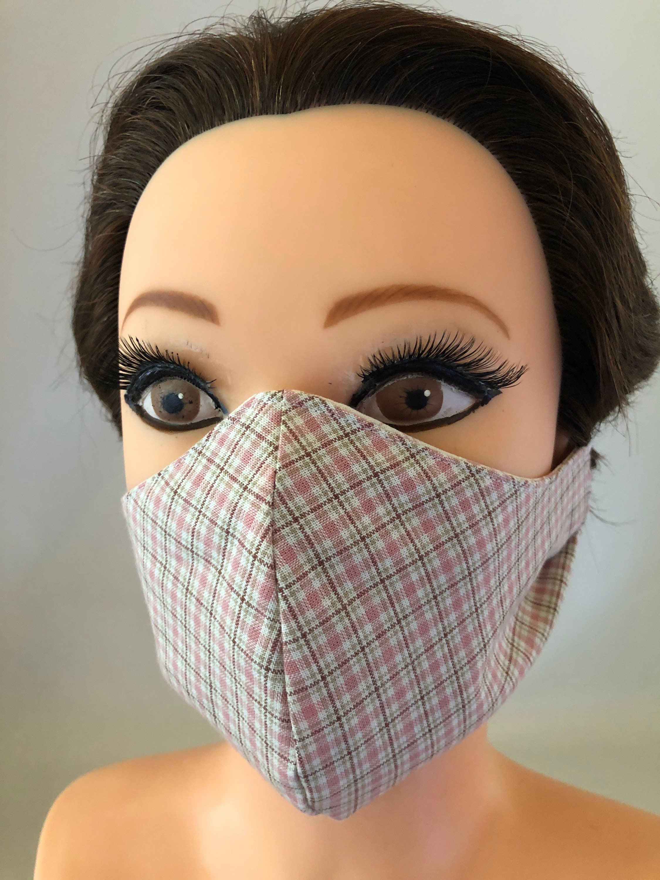 4 x Washable 3 layers, Reversible Cotton Face Mask Cats collection