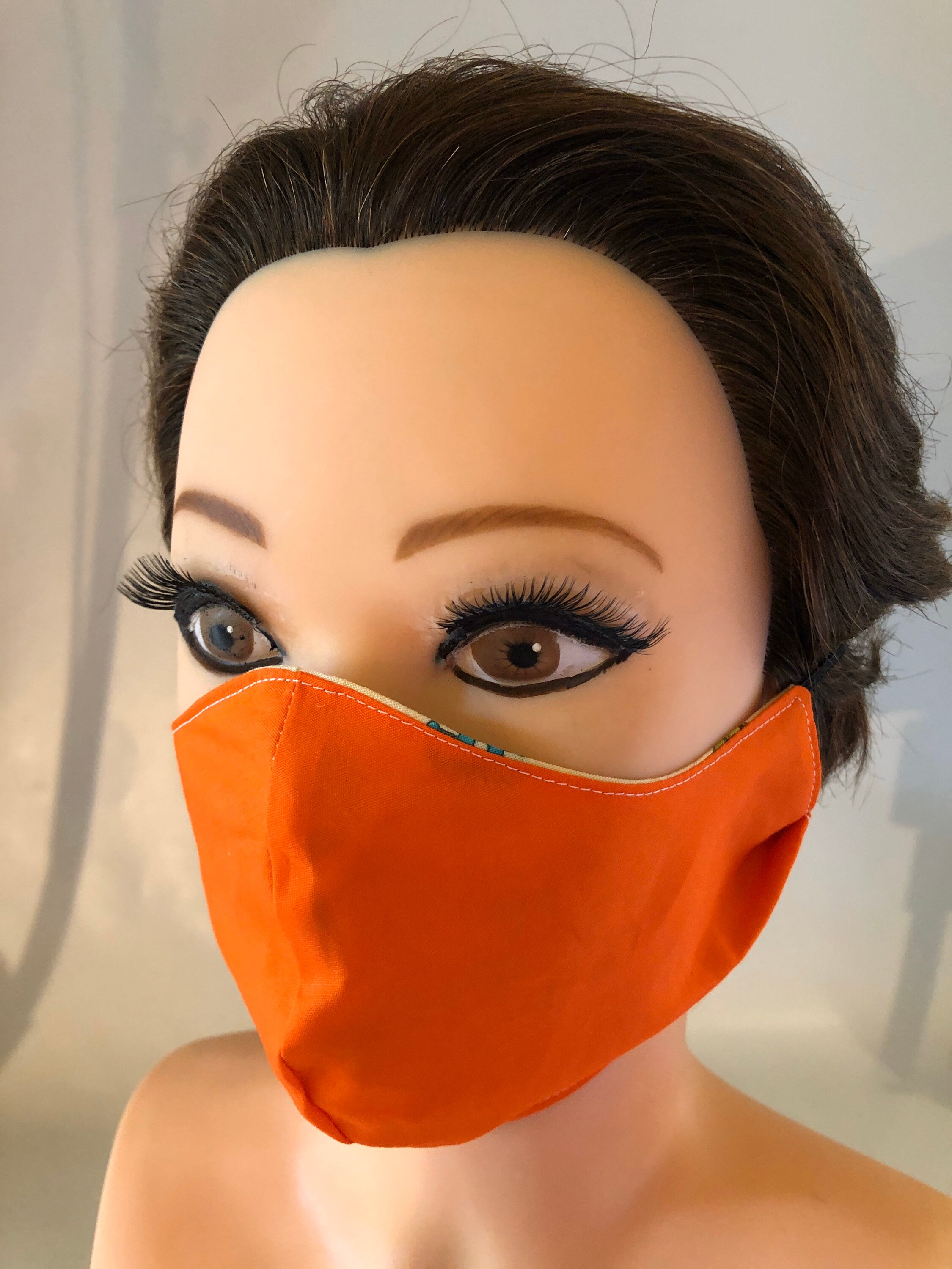 2 x Washable, Reversible Cotton Face Masks owls