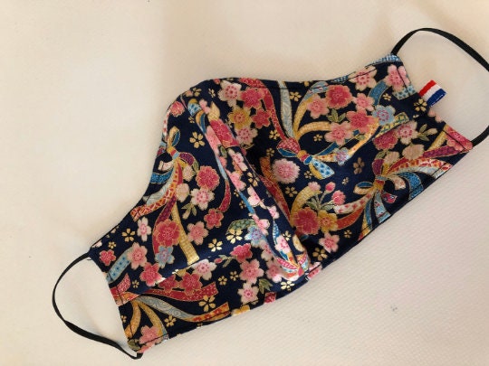 Washable, Reversible Cotton Face Mask Red/Luxury Japanese cotton ...