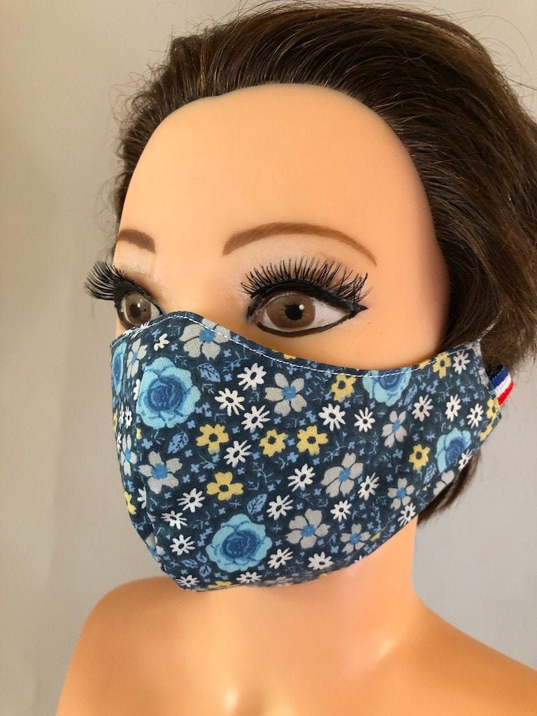 Washable, Reversible Cotton Face Mask / Chemo Mask / Flu Mask / Germ ...