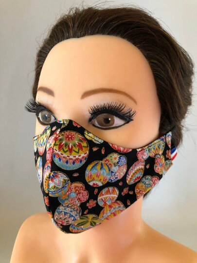 Washable, Reversible Cotton Face Mask Luxury Japanese cotton colored ...