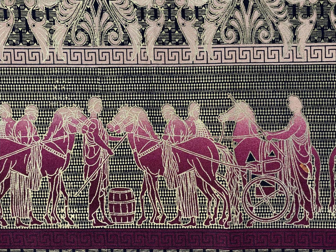 Grecco by Timeless Treasures / Ancient Greece Fabric / Metallic ...