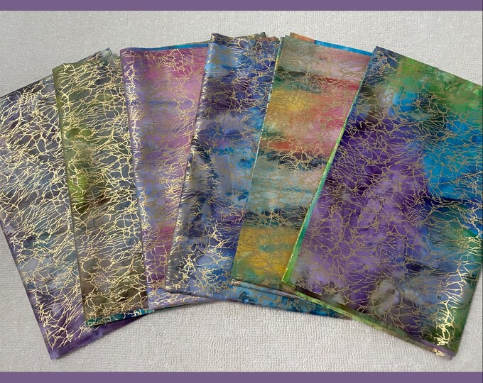 Metallic Bali Rainbow Assortment by Keepsake Quilting / 6 Fat Quarter ...
