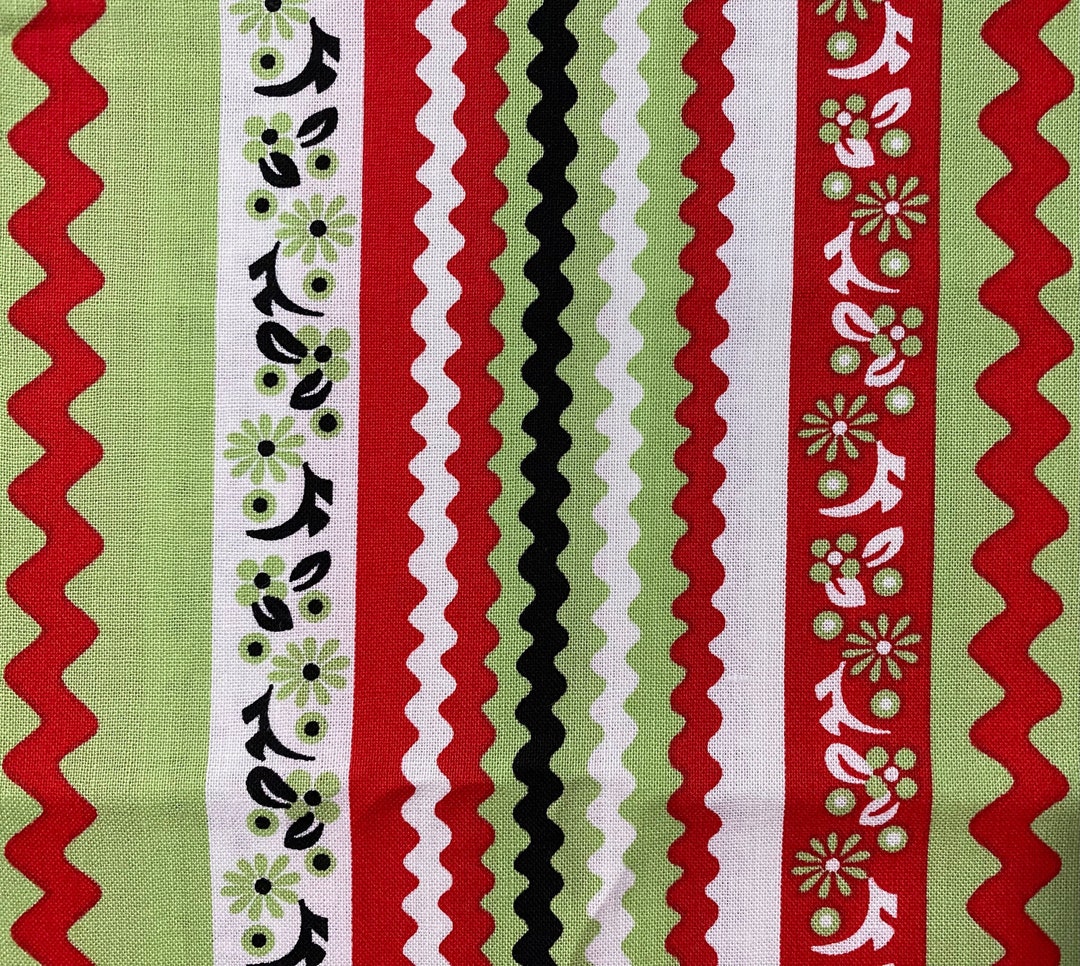 Retro Kitchen Ric Rac by Michael Miller / Christmas Fabric / by the ...