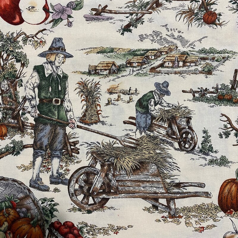 Thanksgiving Fabric - Etsy