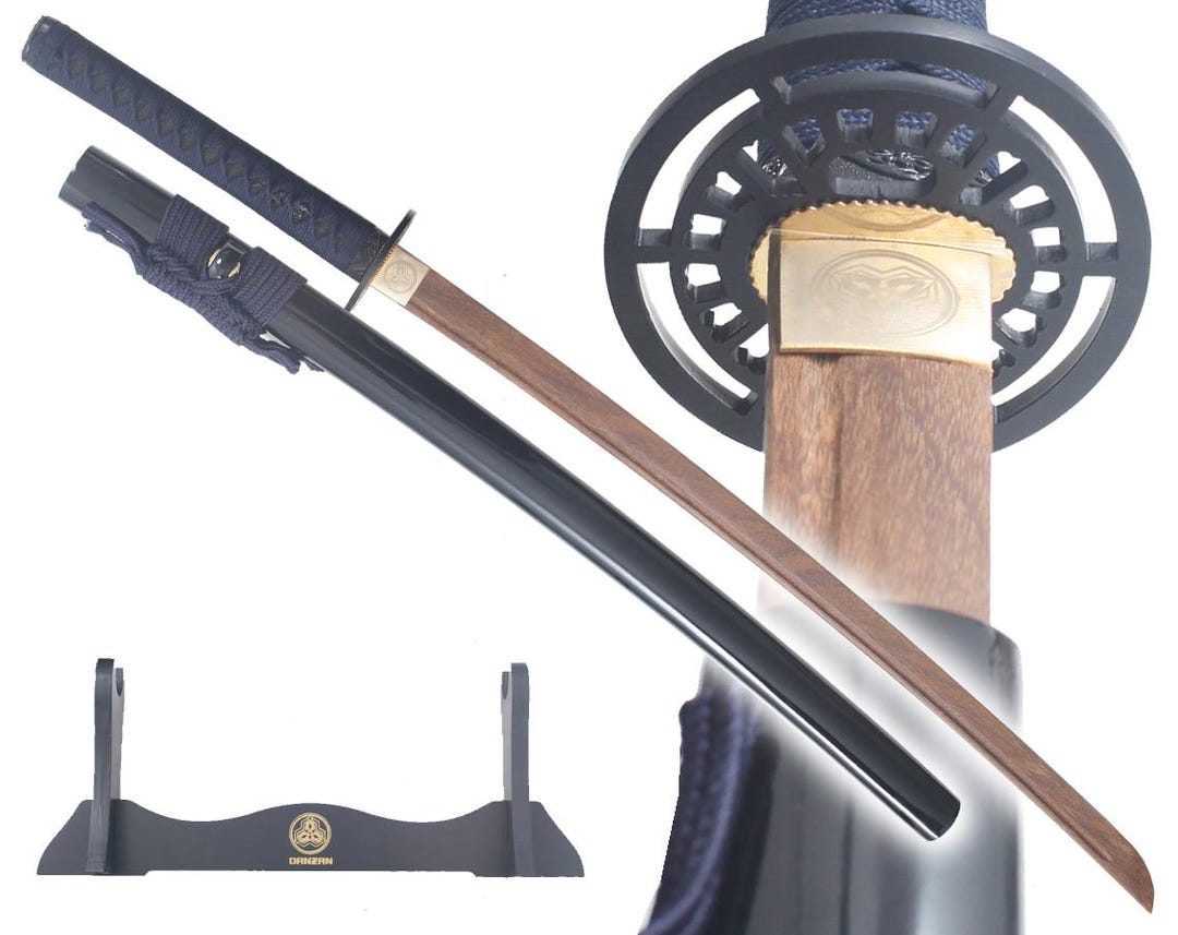 Danzan Japanese Katana Wooden Sword Samurai Sword Katana Sun - Wenge ...
