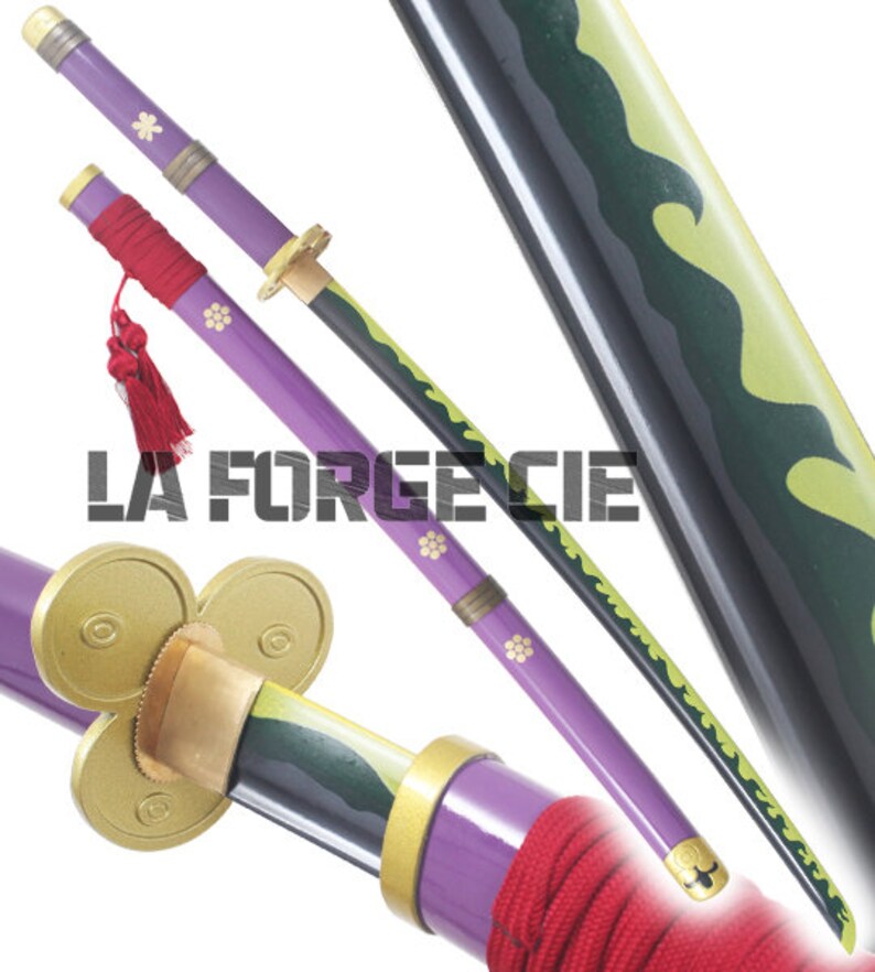 Katana Enma Epee Zoro Sabre Meito Zorro Fold Purple Sword Zoro - Etsy UK