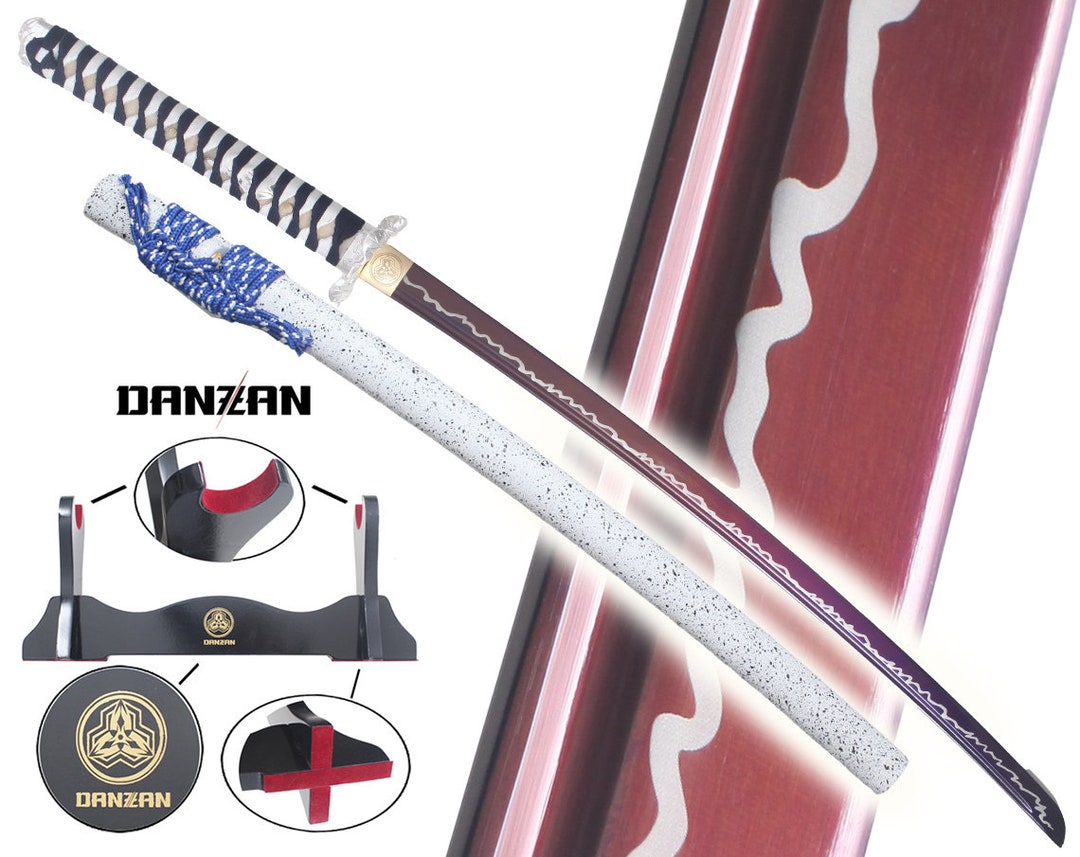 Danzan Katana Forged Red Thunder Samurai Sabre Sword Maru 1045 Blade ...