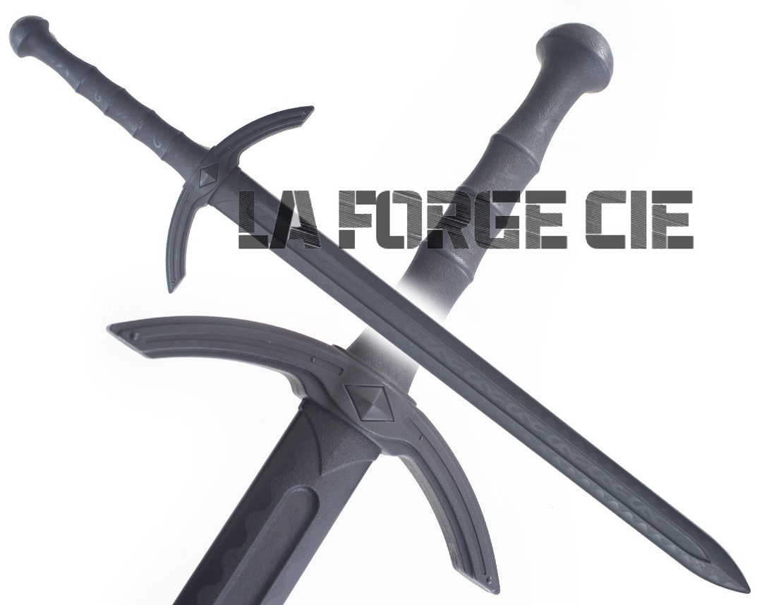 Medieval Sword Black Polypropylene Sword 104 Cm Combat Training Sword ...
