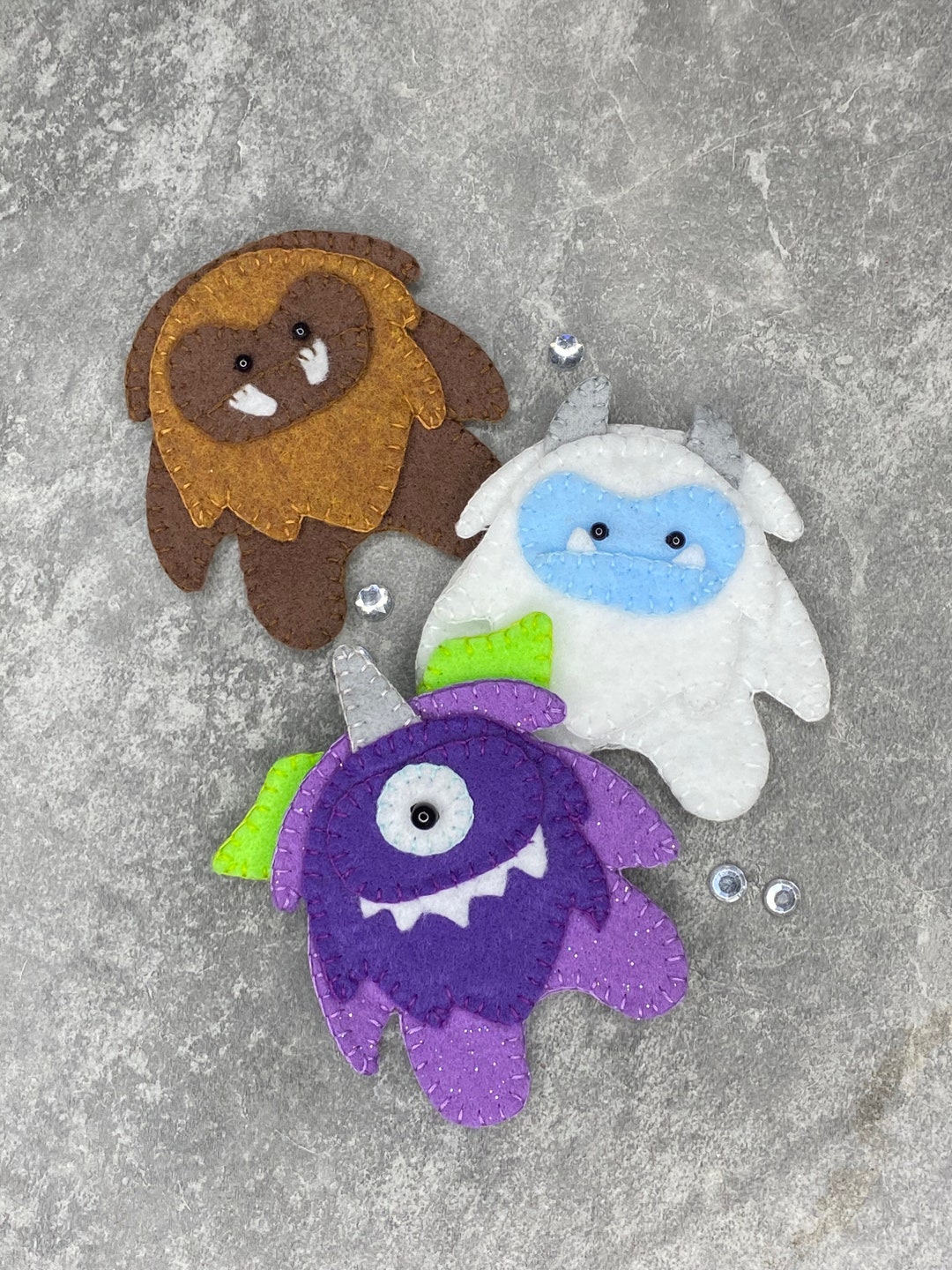 Hand Stitched Monster Finger Puppets: Creative Play Set - Etsy UK