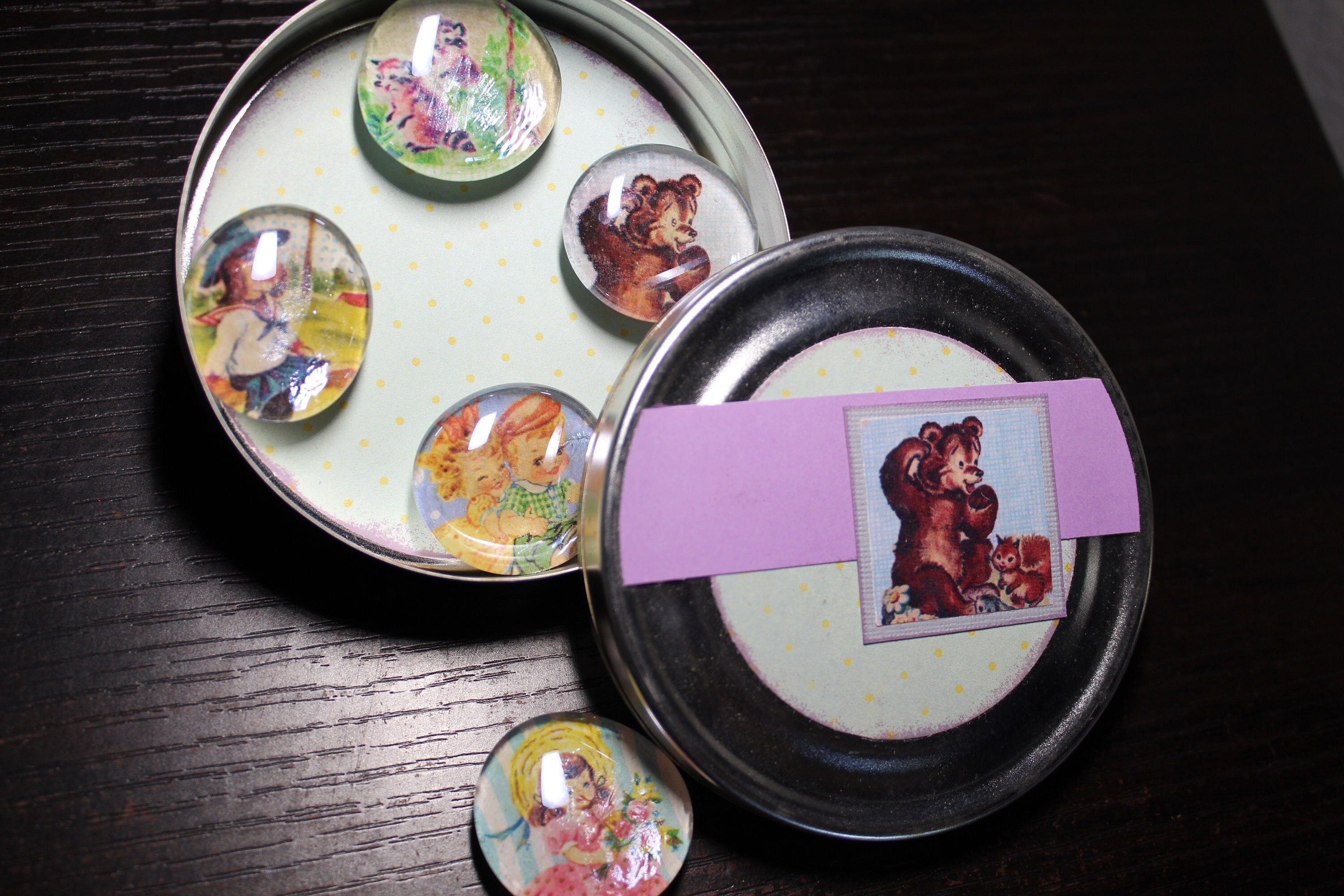 Vintage Style Magnets Retro Magnets Marble Magnets Clear - Etsy