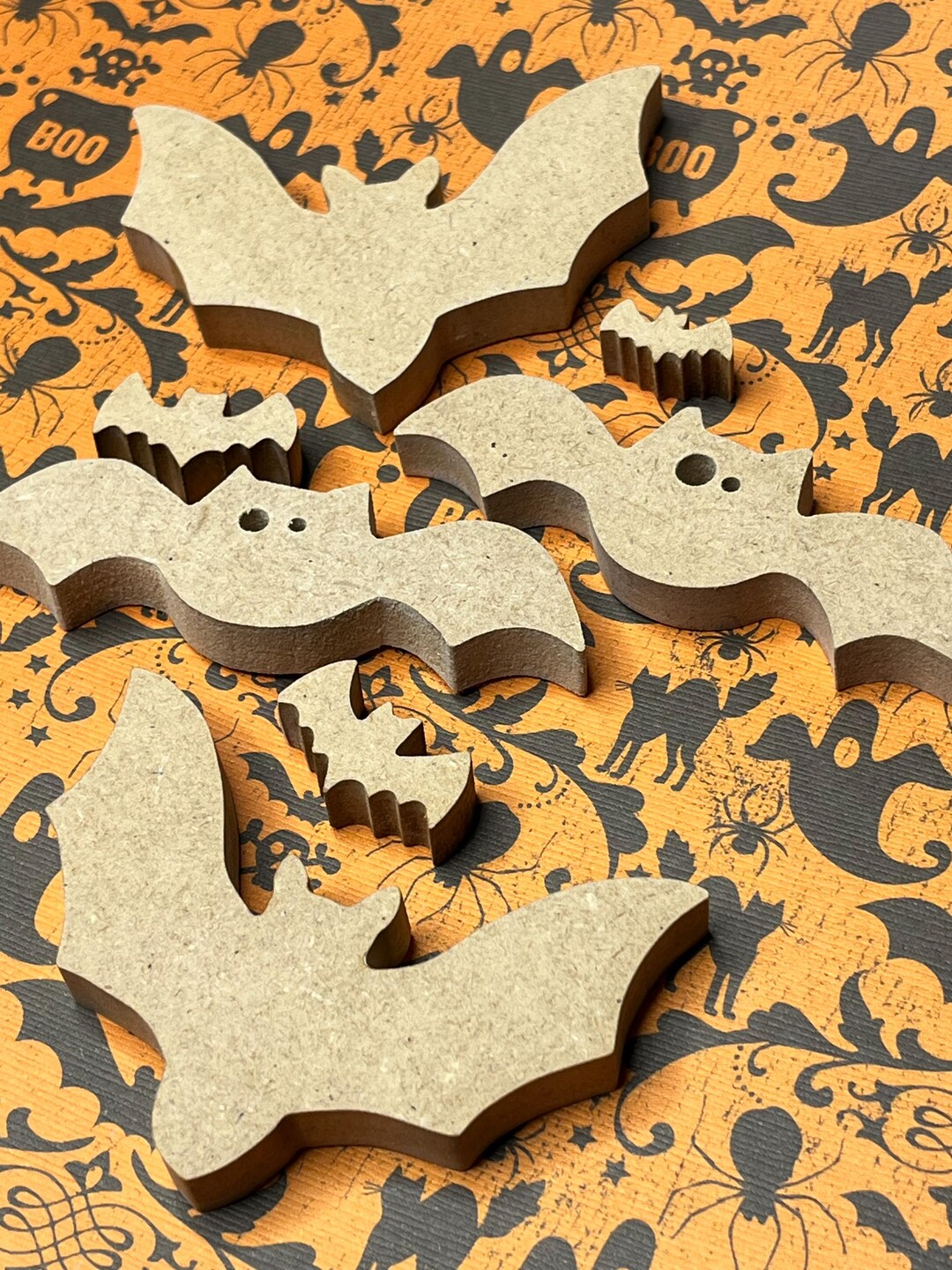 Unfinished Scroll Saw Cut Wooden Bats: Halloween Decor, Bowl Filler - Etsy