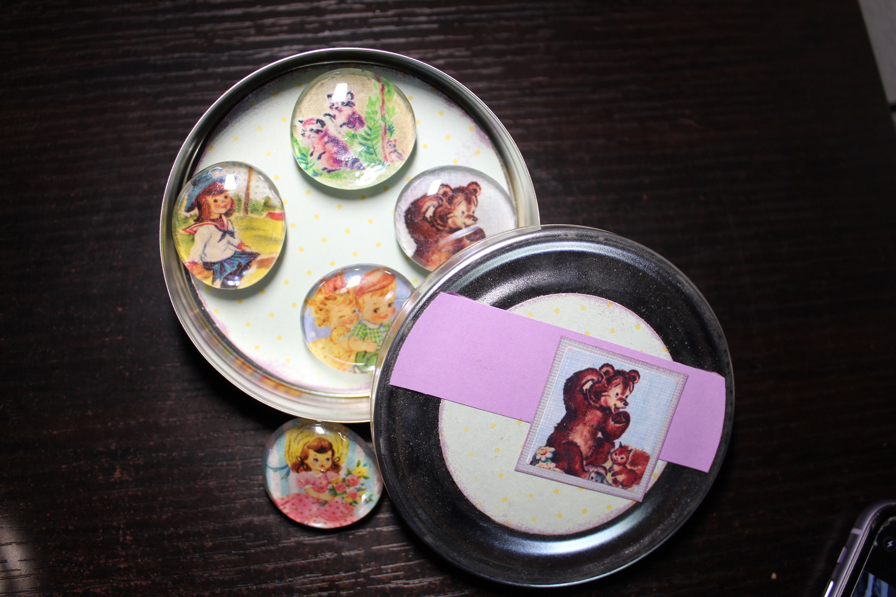 Vintage Style Magnets Retro Magnets Marble Magnets Clear | Etsy