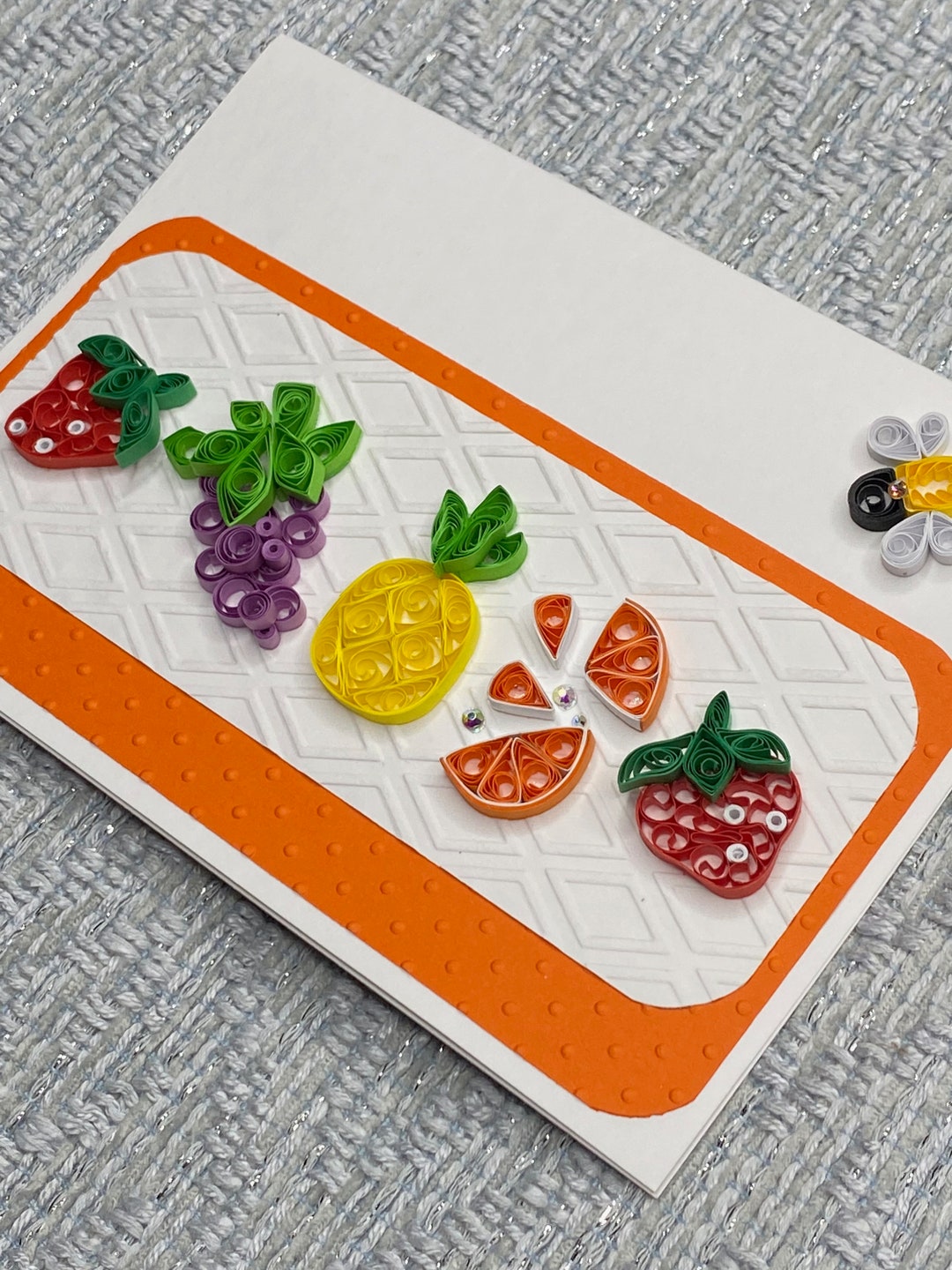 Quilled Fruit Card: Handmade Blank Greeting Card (4x6) - Etsy