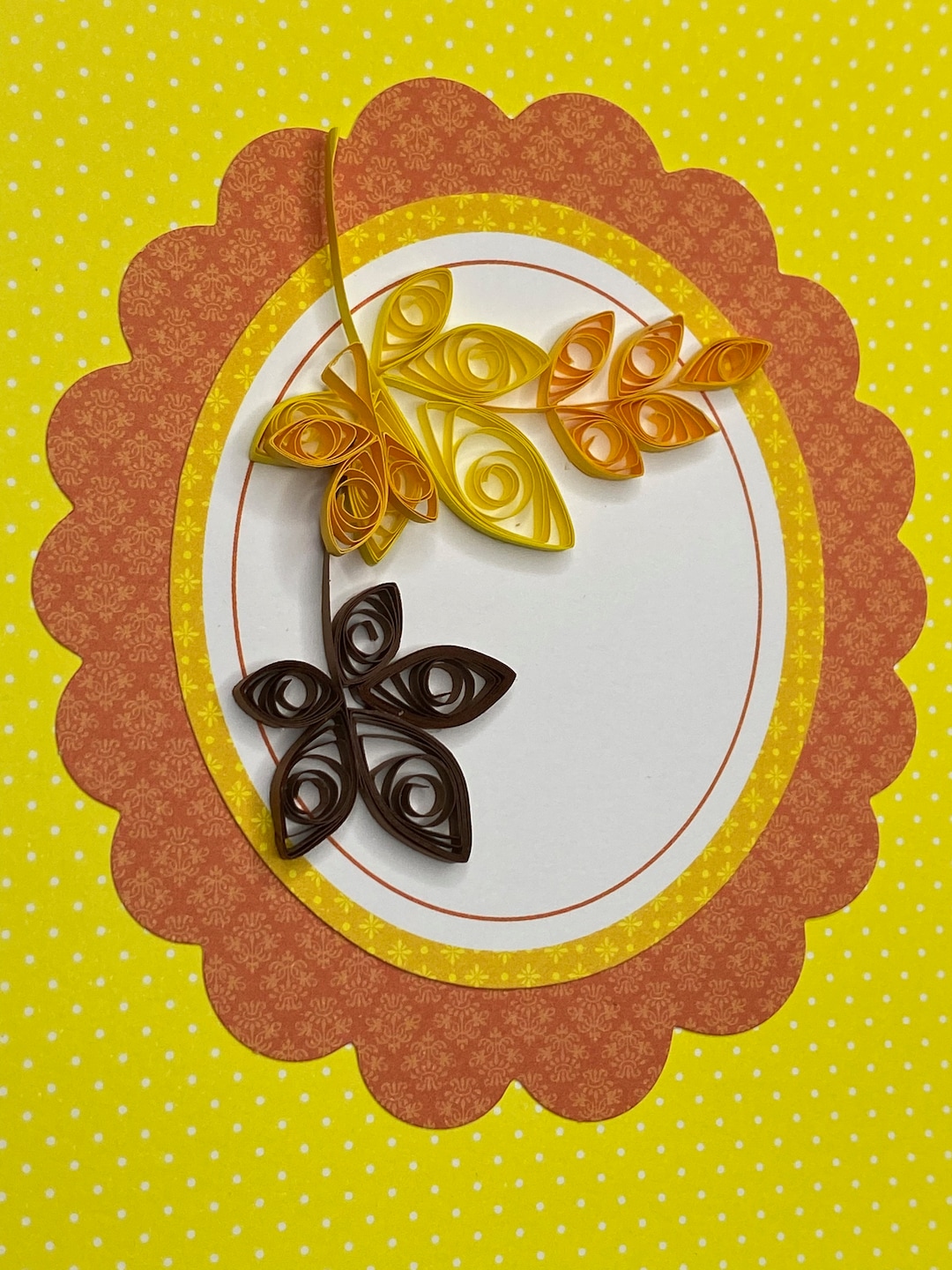 Quilled Fall Card, Quilled Fall Leaves Card, Birthday Card, Fall ...