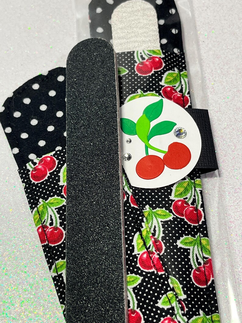 Fabric Nail File Holder With File: Handmade Manicure Sleeve - Etsy