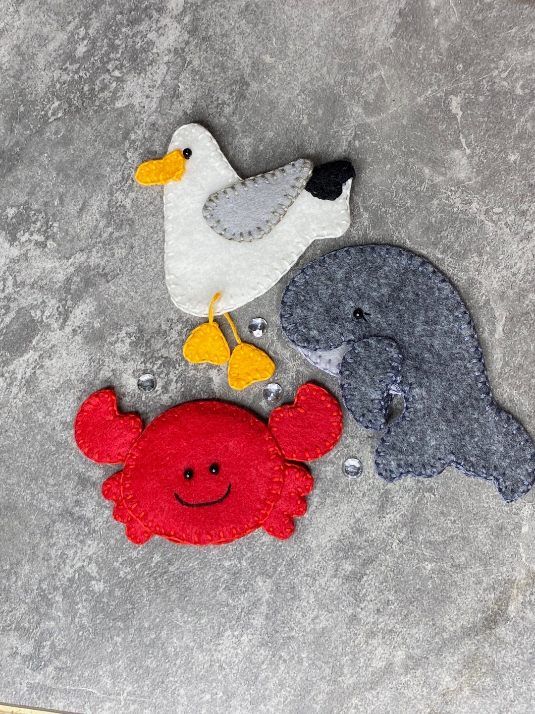 Sea Animal Finger Puppets, Crab Puppet, Whale Puppet, Seagull Puppet ...
