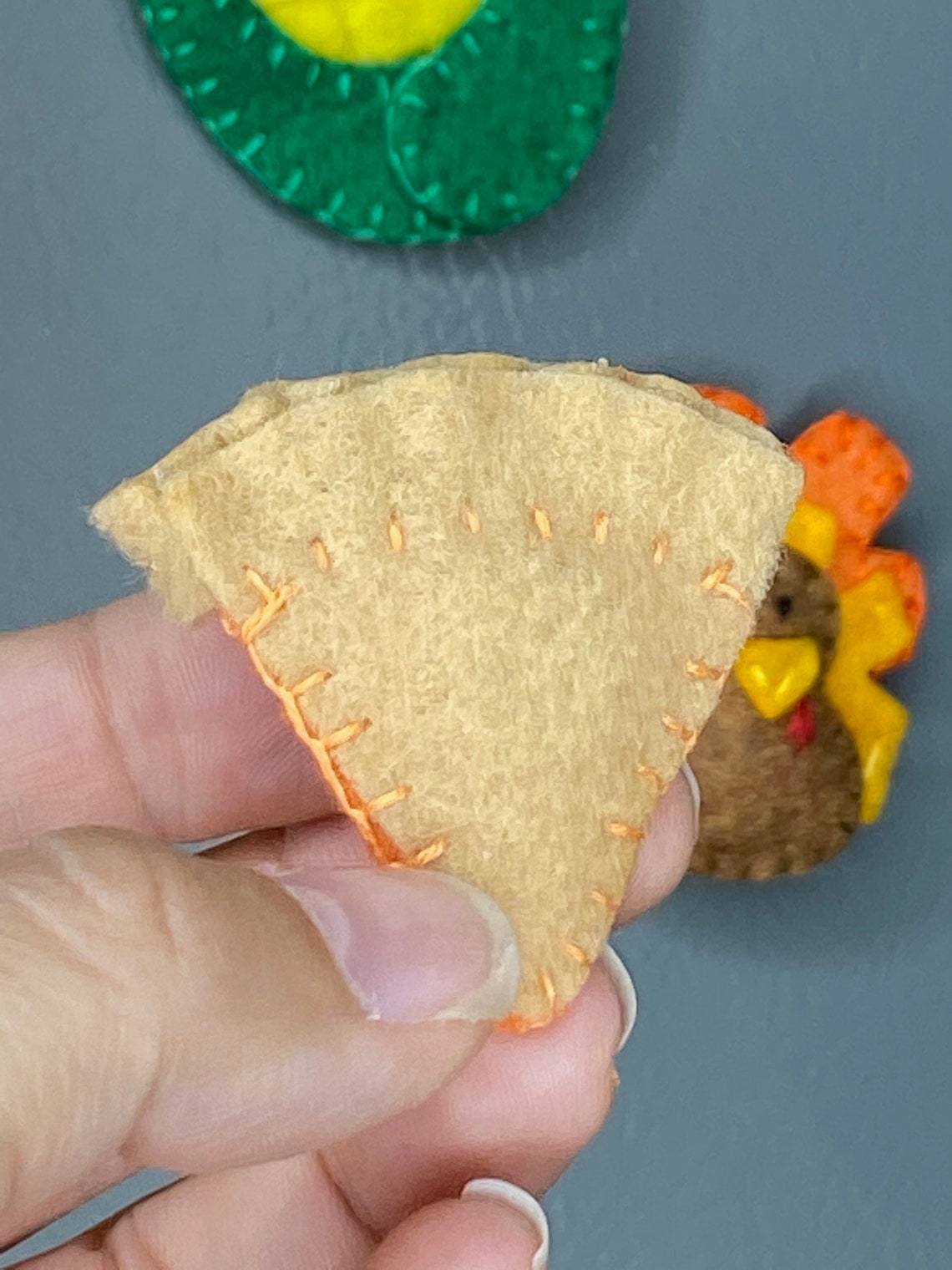 Cute Refrigerator Magnets Felt Thanksgiving Magnet Set Felt | Etsy