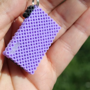 Camera Keychain, Double Sided, Perler Bead Keychain, Fuse Bead Charm ...