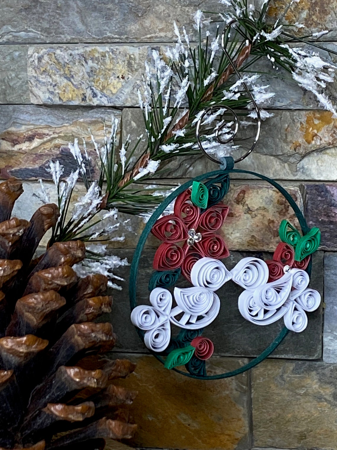 Quilled Dove Christmas Ornament: Paper Filigree Art - Etsy