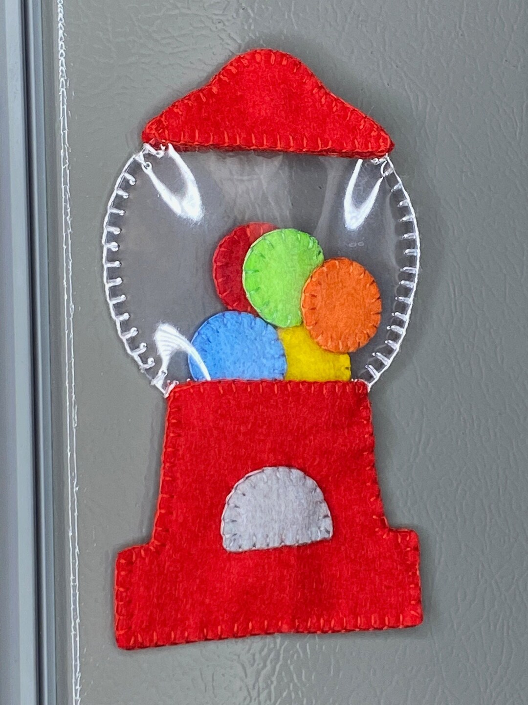 Cute Refrigerator Magnets, Felt Gumball Machine Magnet Set, Felt Candy ...