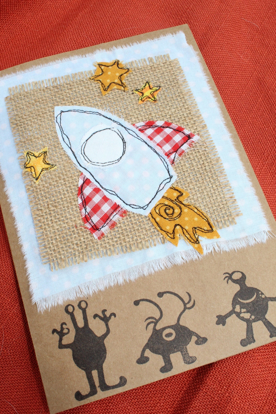 Rocket Ship Greeting Card, Birthday Card, Get Well Card, Friendship ...