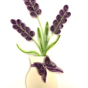 Quilled Lavender Card, Quilled Art, Paper Art, Quilled Birthday Card ...