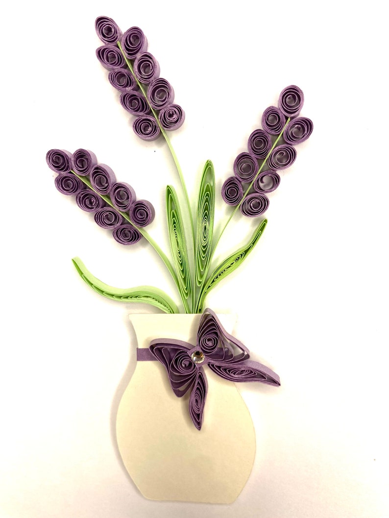 Quilled Lavender Card Quilled Art Paper Art Quilled - Etsy