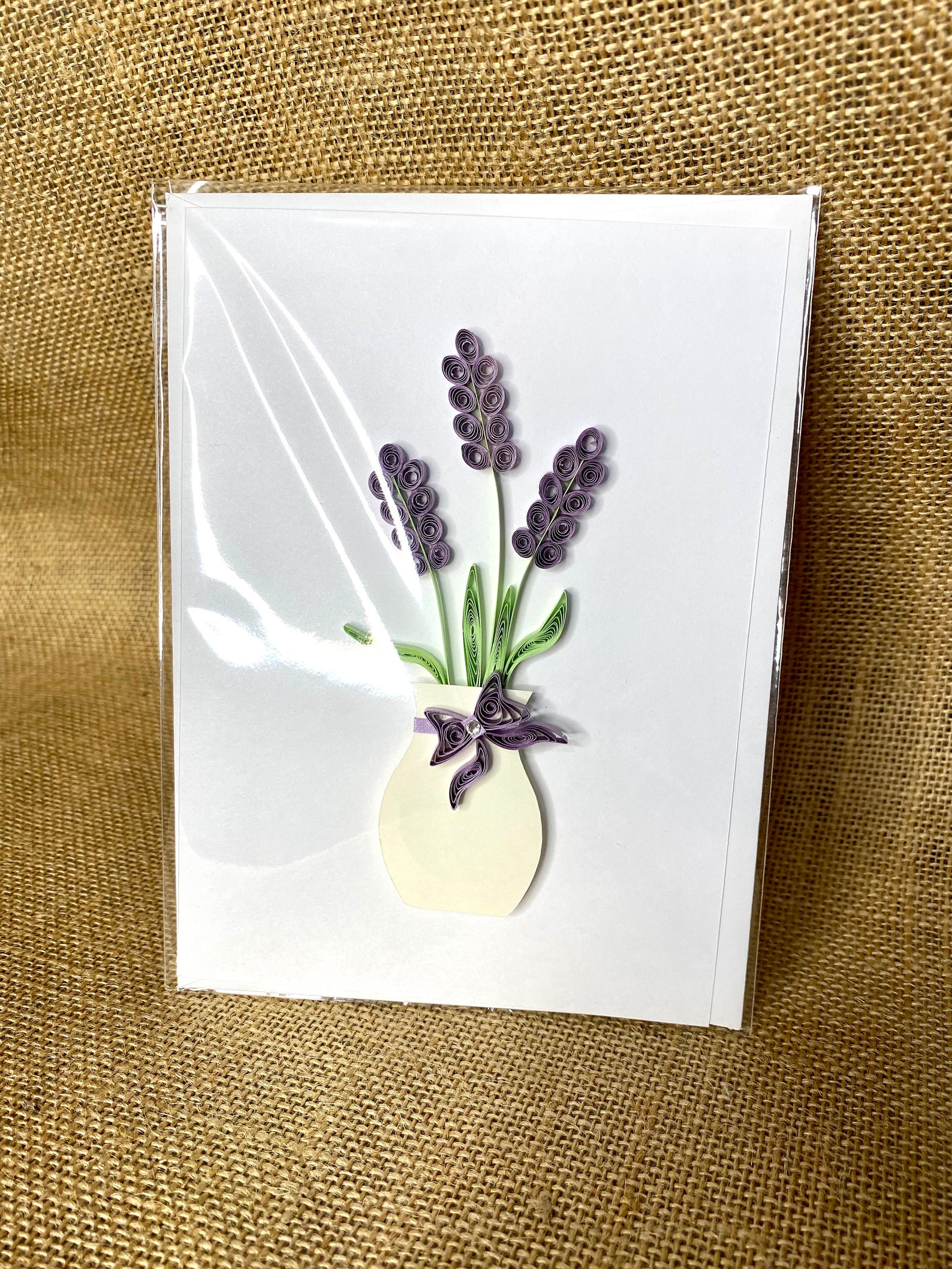 Quilled Lavender Card Quilled Art Paper Art Quilled | Etsy